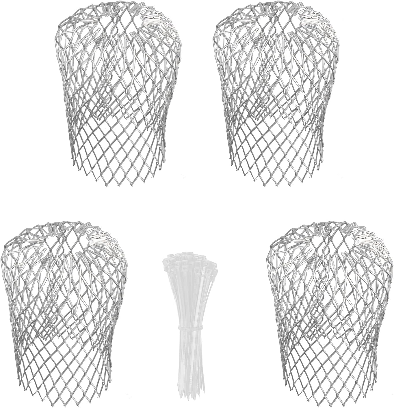 4 Pcs Gutter Guard, Downspout Filter，3.5 Inch Aluminum Gutter Guard ...