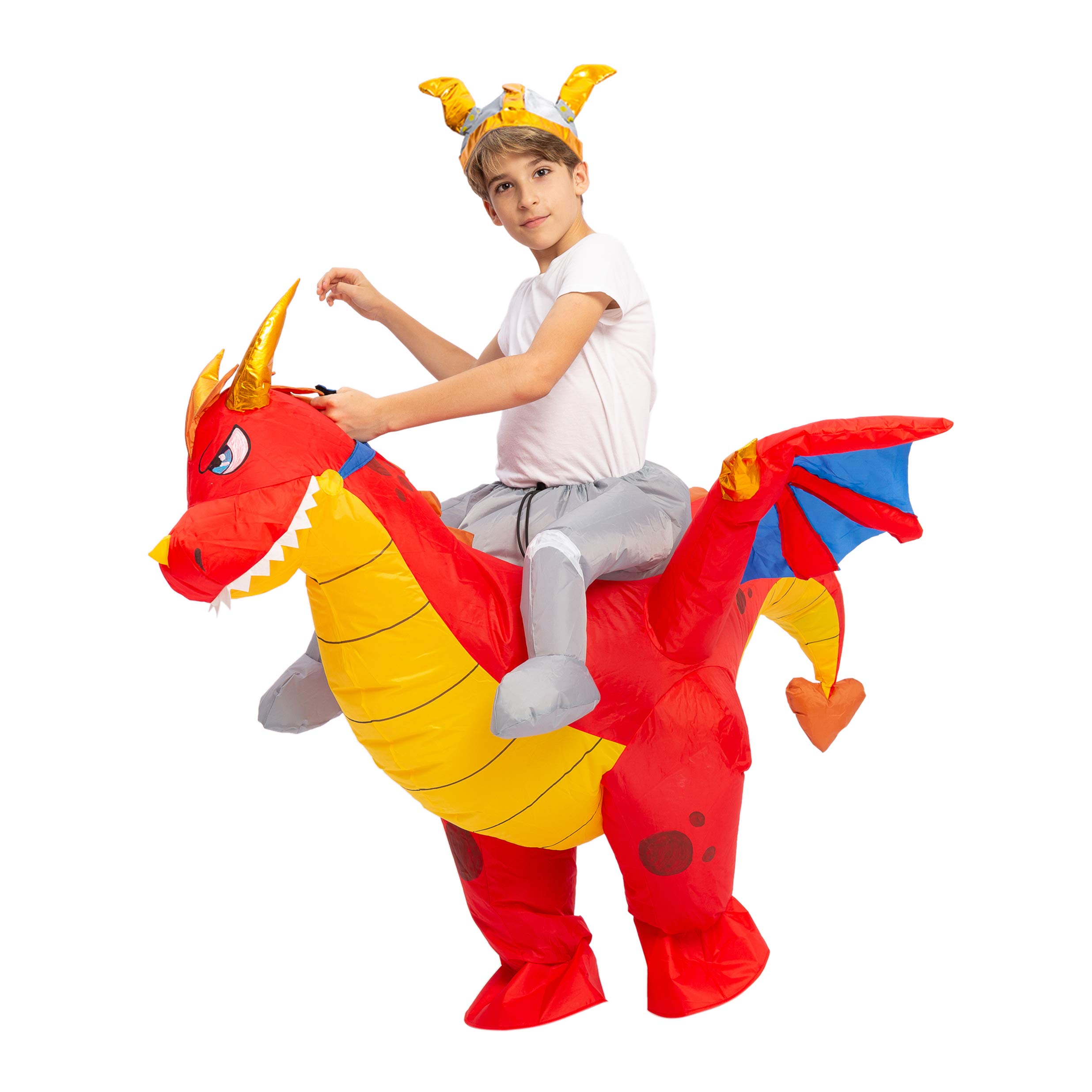 Spooktacular Creations Inflatable Costume Dragon Riding A Fire Dragon ...