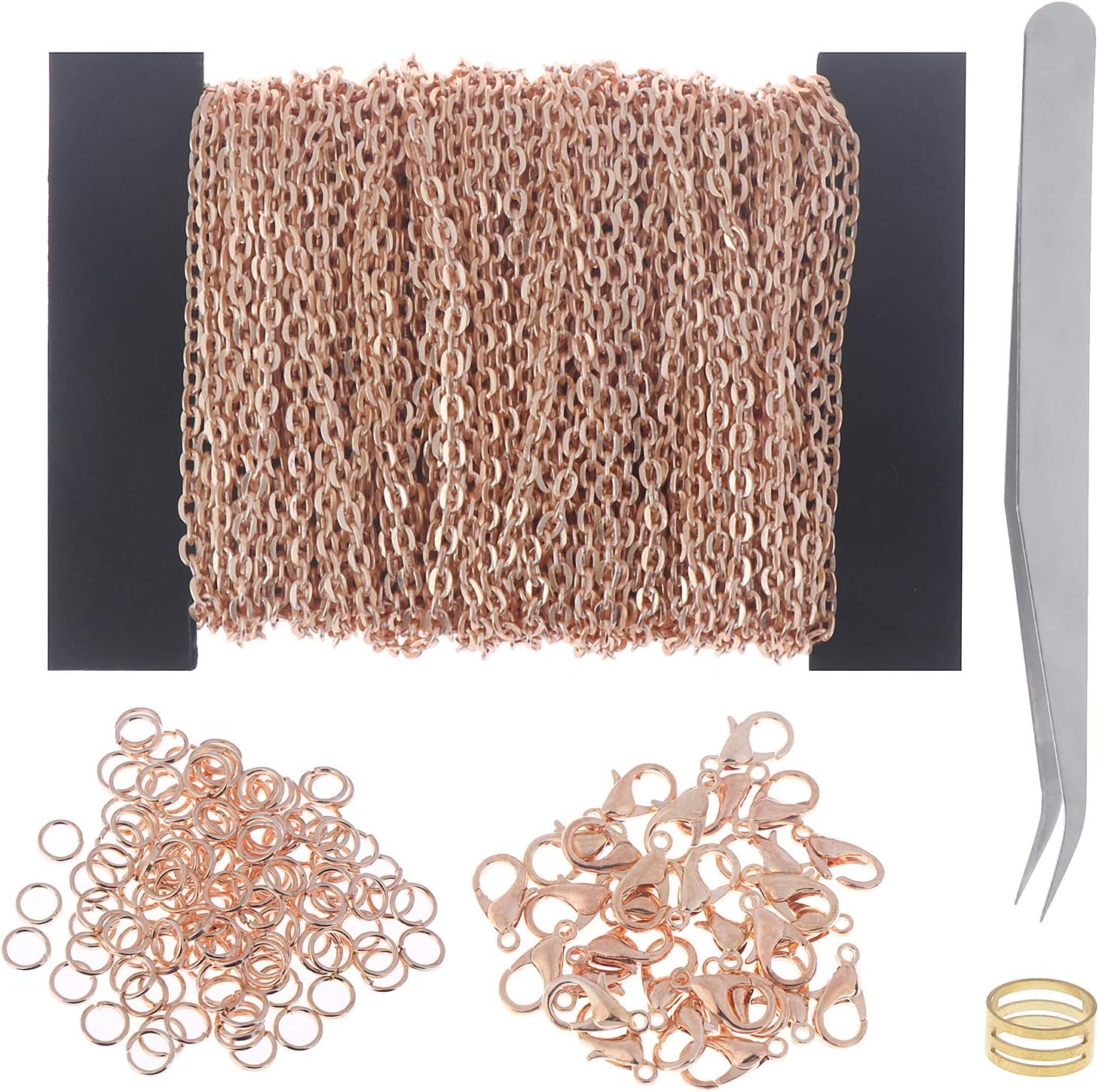 Amazon.com: Jewelry Making Chains, 3 Rolls Stainless Chains for Jewelry ...