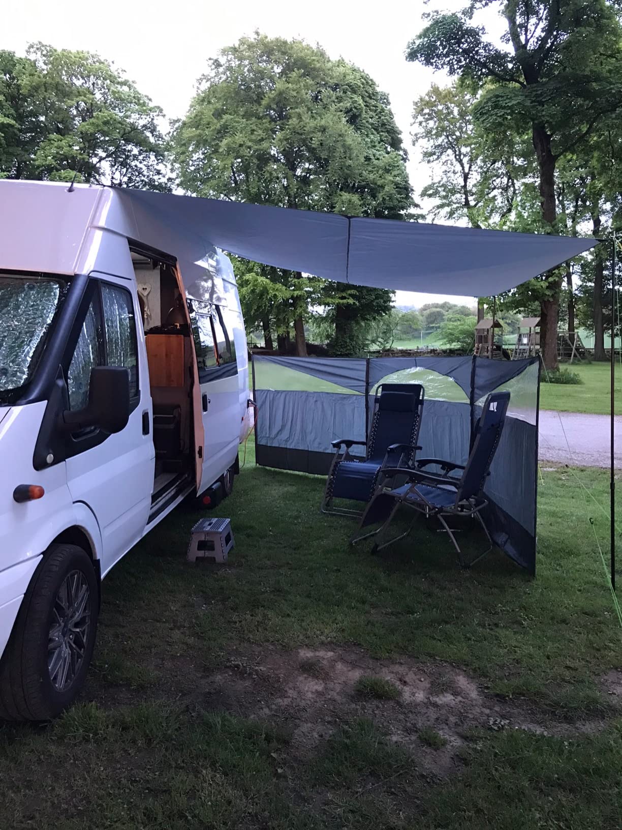 HSS Wind Screen Grey Windbreaker Blocker 150 x 500cm Camping Beach Wind ...