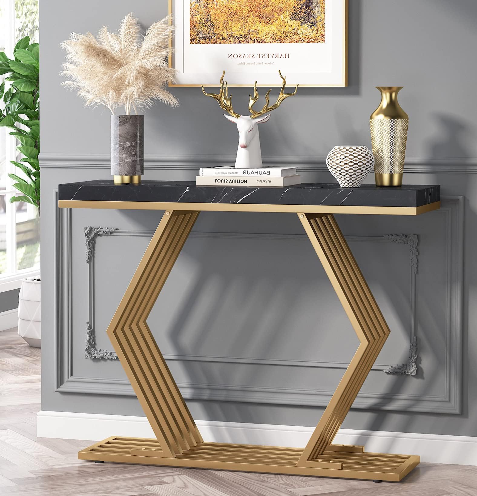 Amazon.com: Modern Console Table for Entryway, Wood Sofa Table with ...