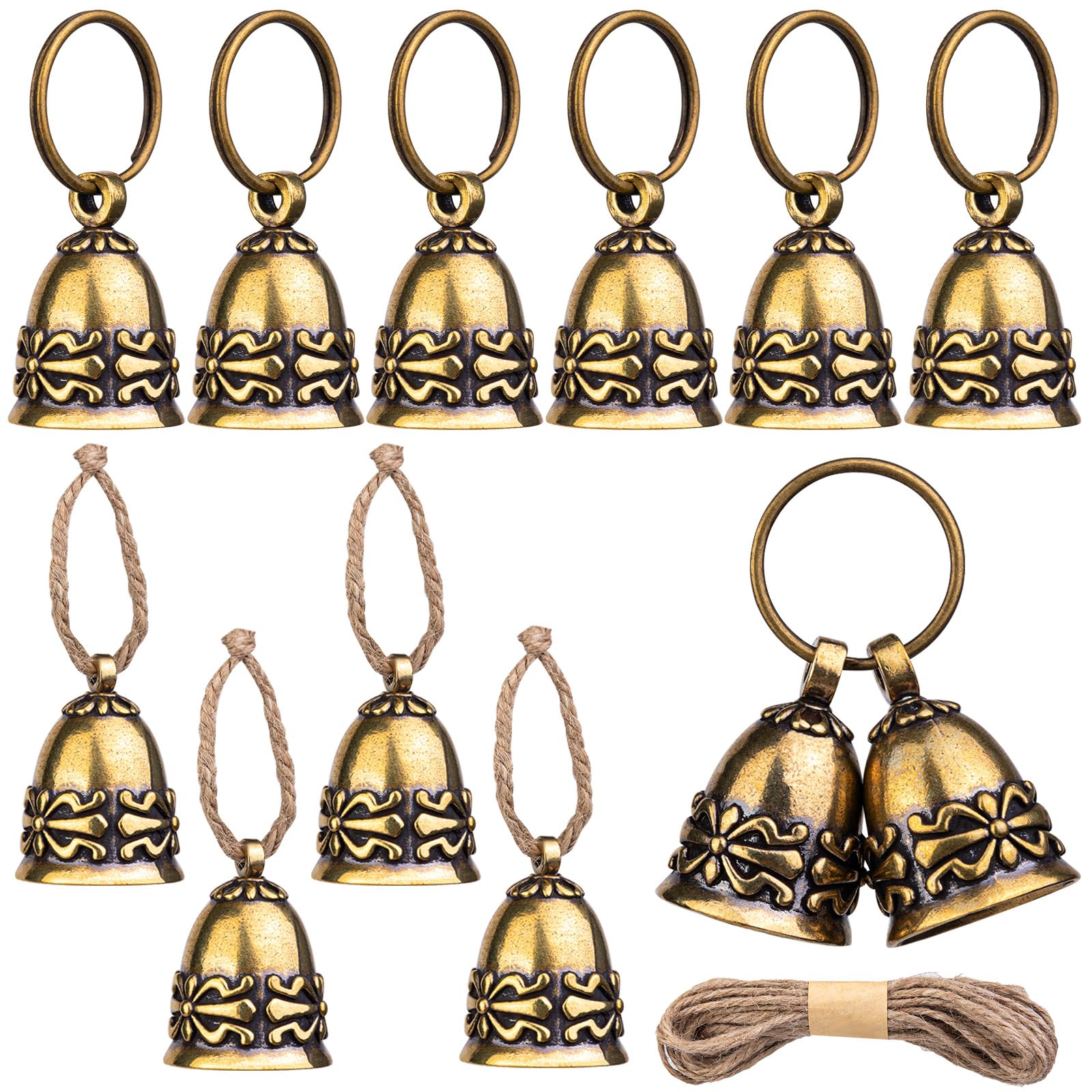 Amazon.com : 12PCS Copper Antique Bells Small Brass Bells for Home ...
