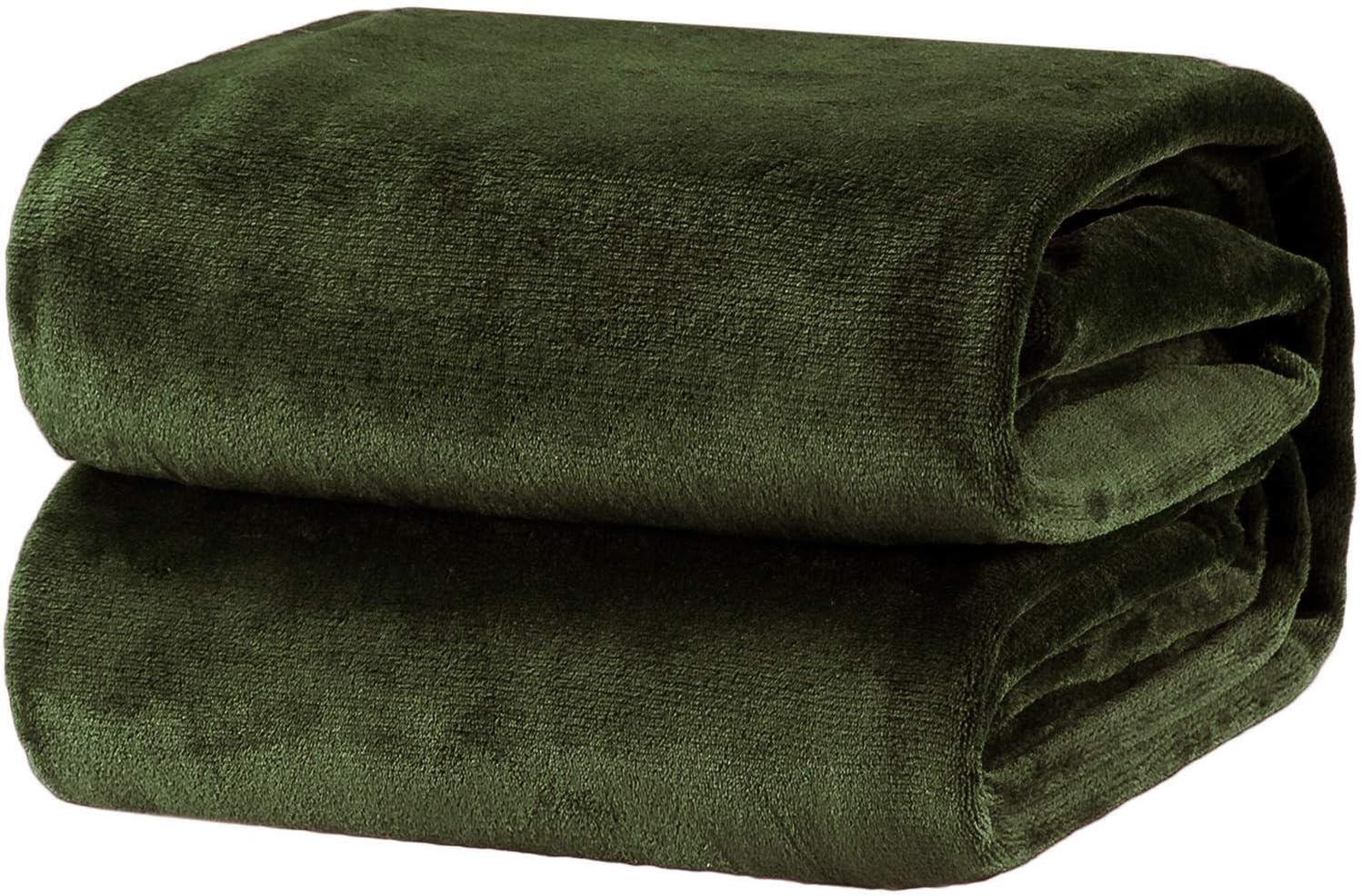 Bedsure Fleece Blanket Queen Size Olive Green Lightweight Super Soft bedsure-fleece-blanket-queen-size-olive-green-lightweight-super-soft