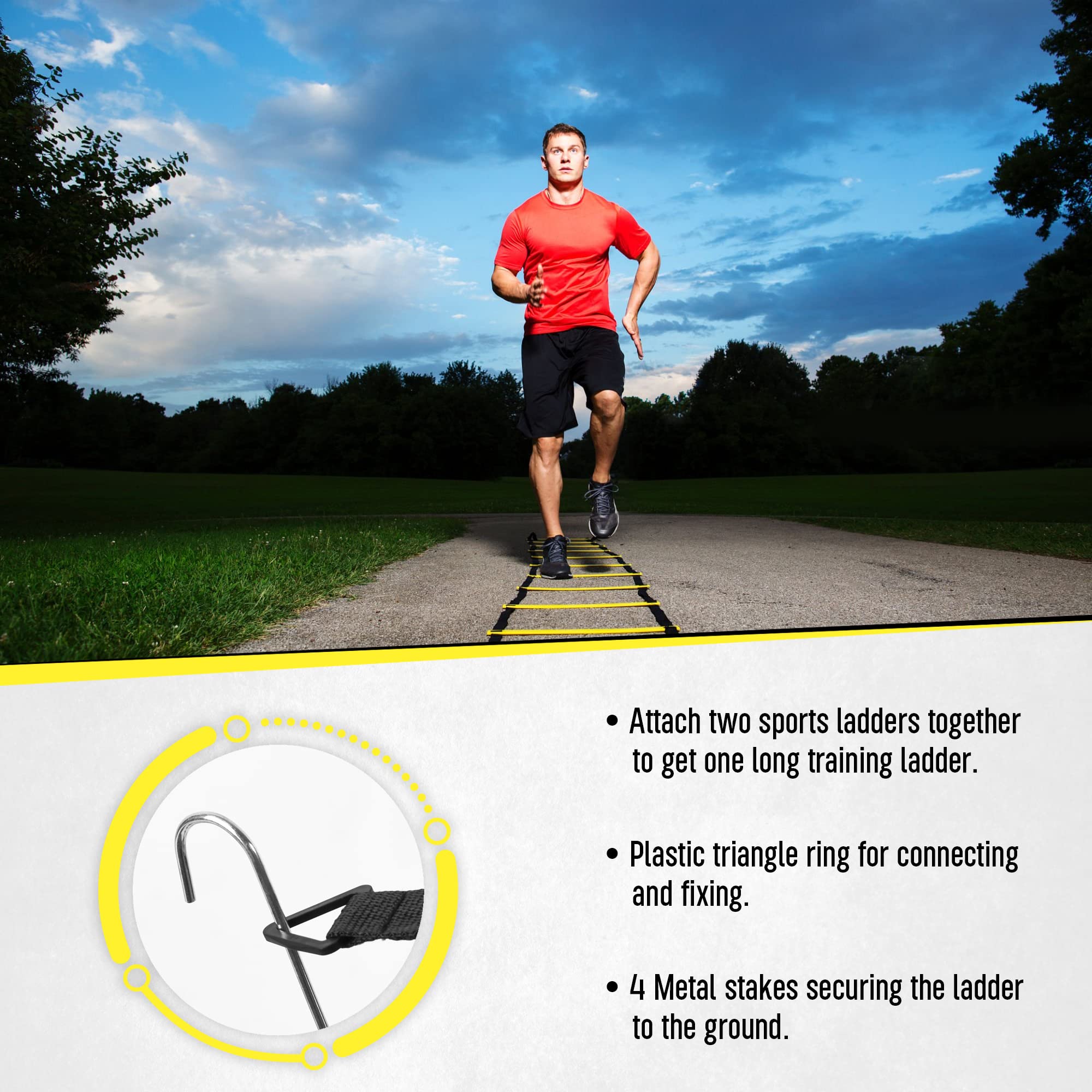 Snapklik.com : 20ft Sports Agility Ladder For Men Women And Kids, Speed ...