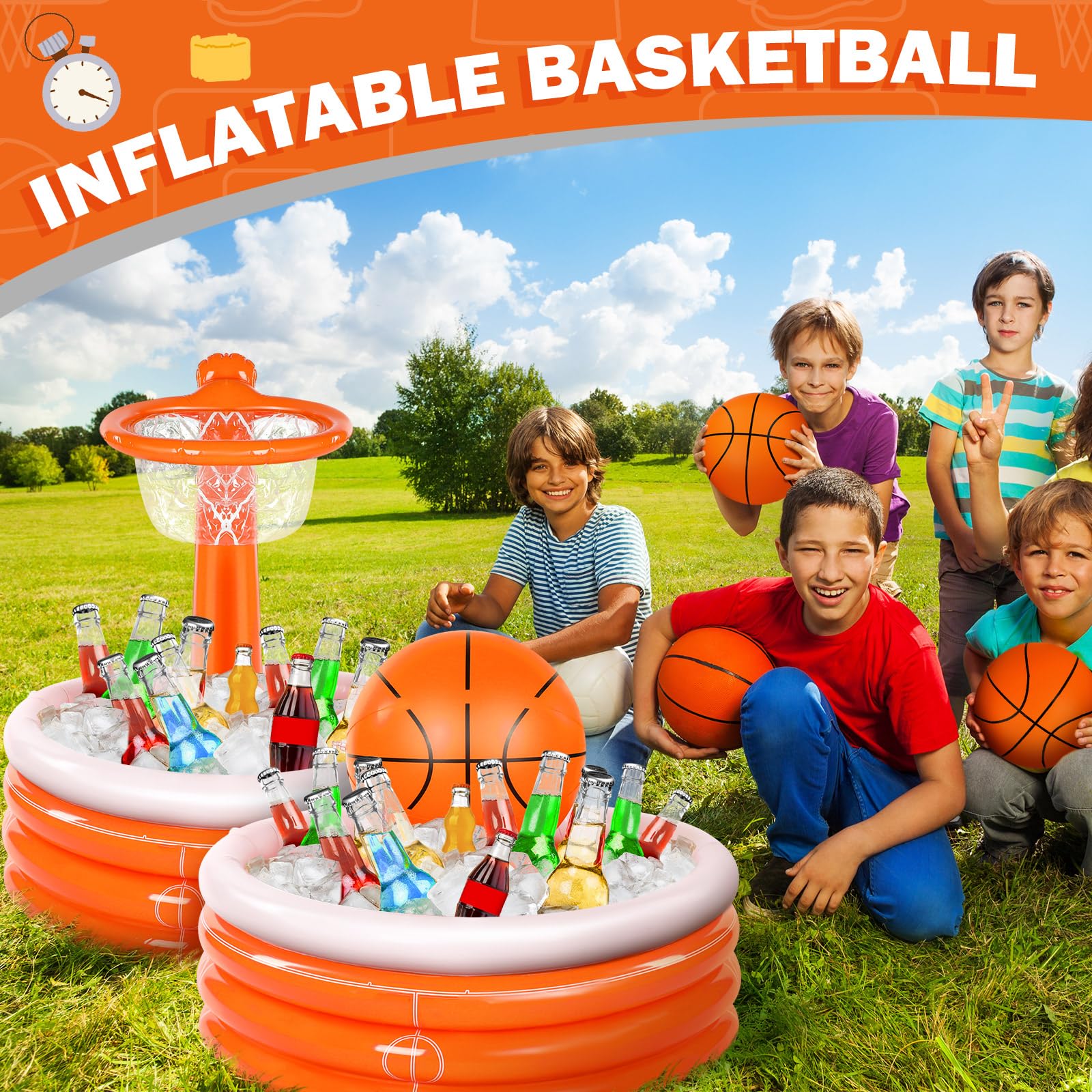 Zhanmai 2 Pcs Inflatable Cooler Inflatable Ball Cooler Themed Party ...