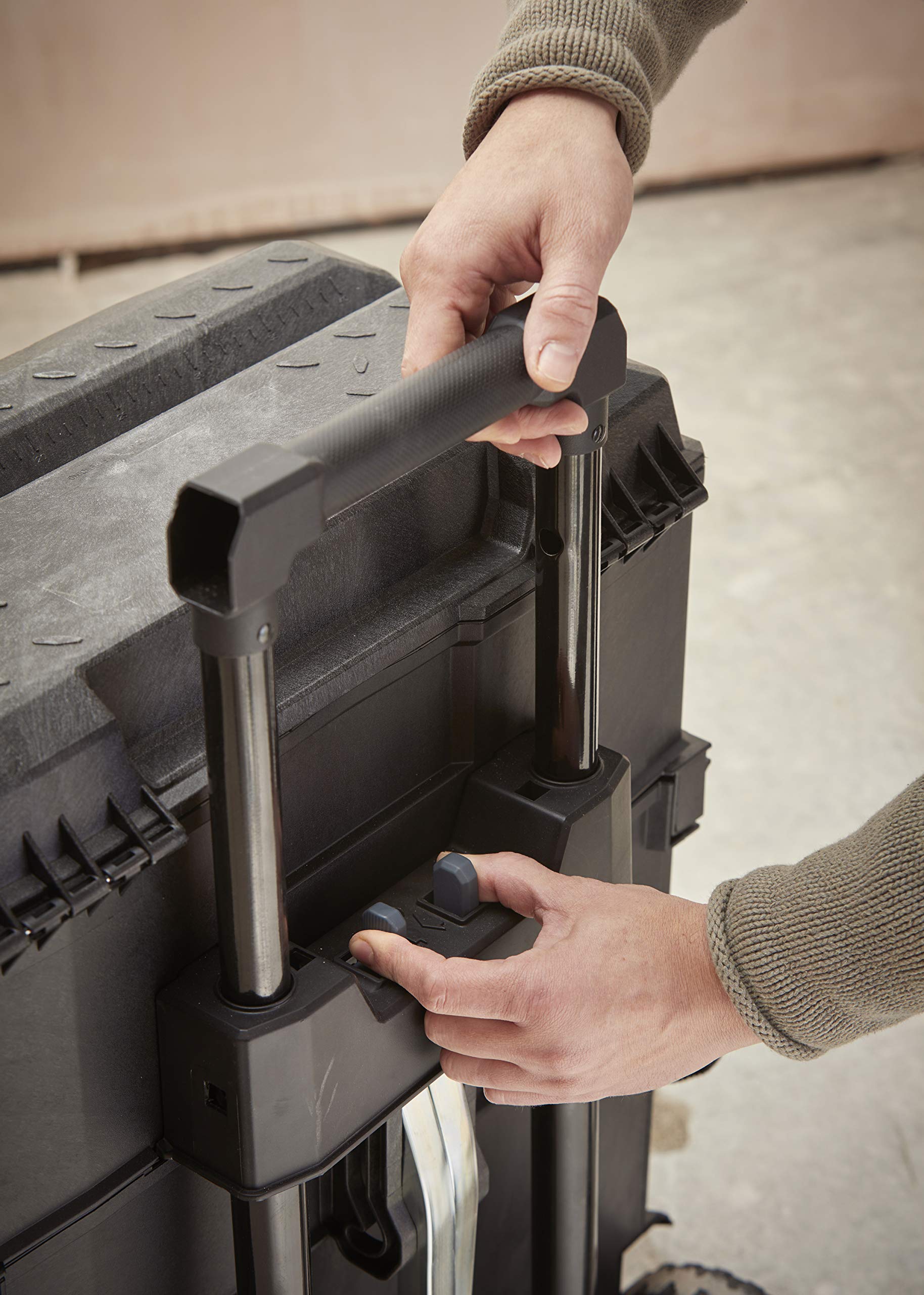 STANLEY FATMAX Cantilever Rolling Toolbox Trolley, 4 Level Workstation ...