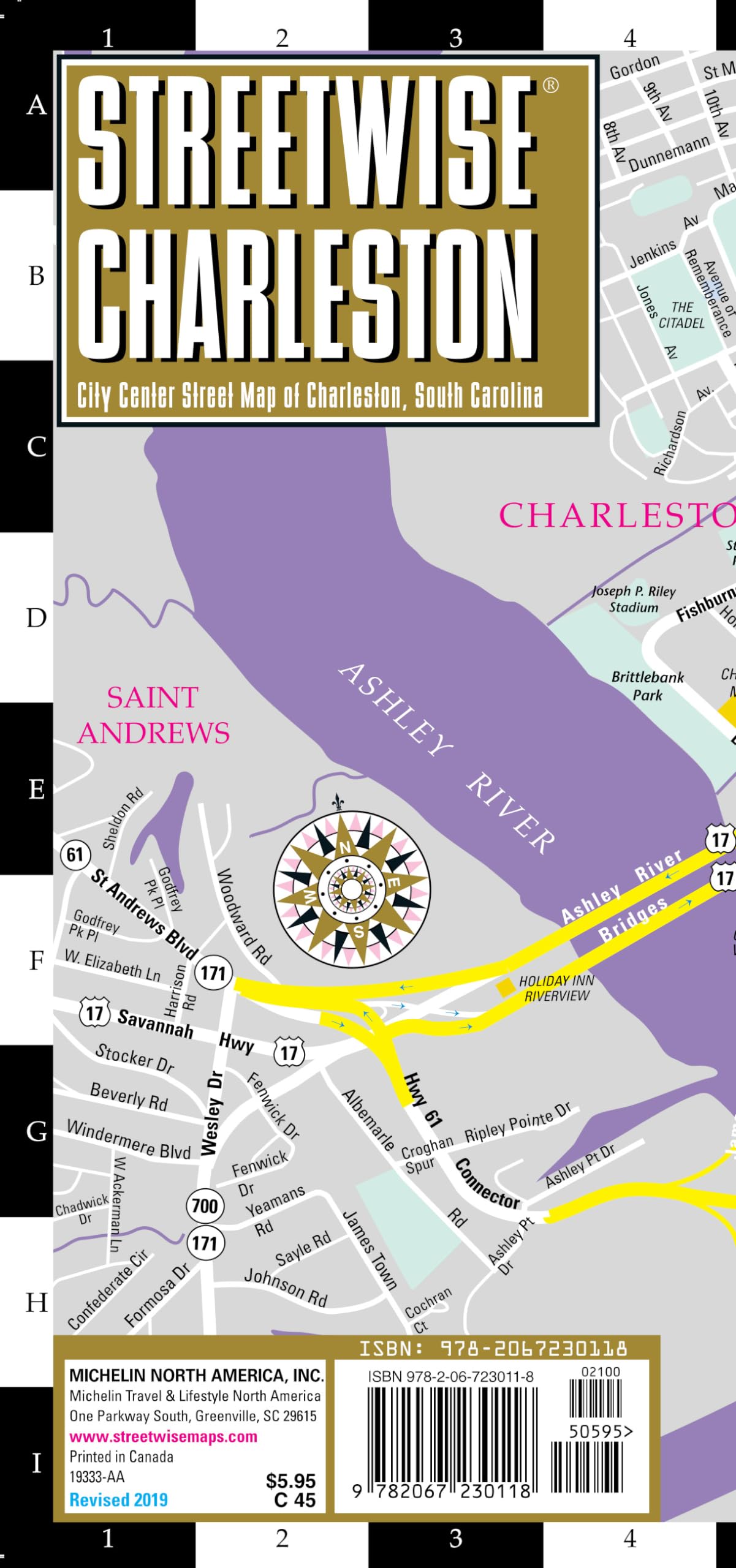 Snapklik.com : Streetwise Charleston Map - Laminated City Center Street ...
