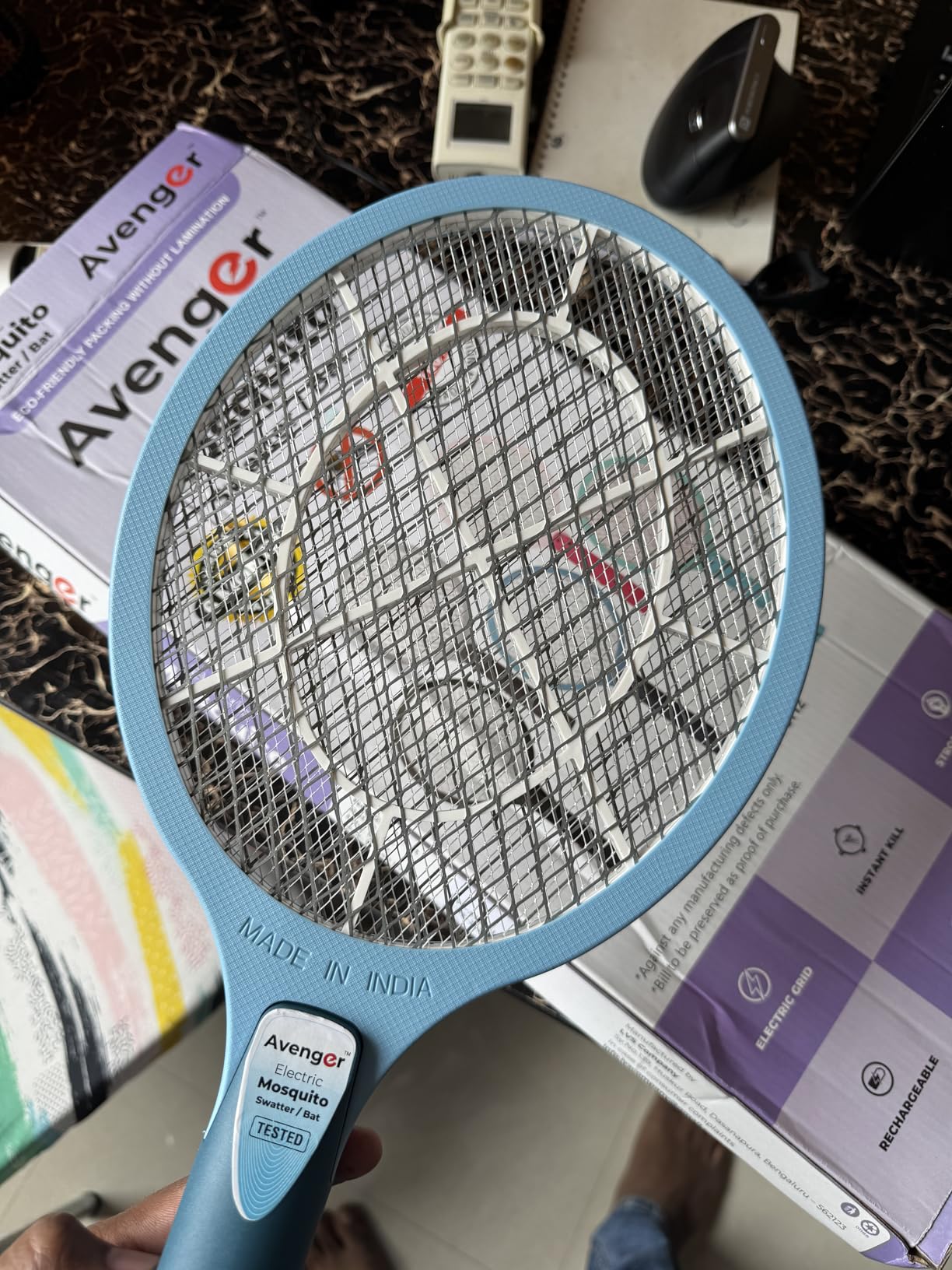 Avenger Mosquito Swatter Bat | Mosquito Killer Racquet | Insect Killer ...
