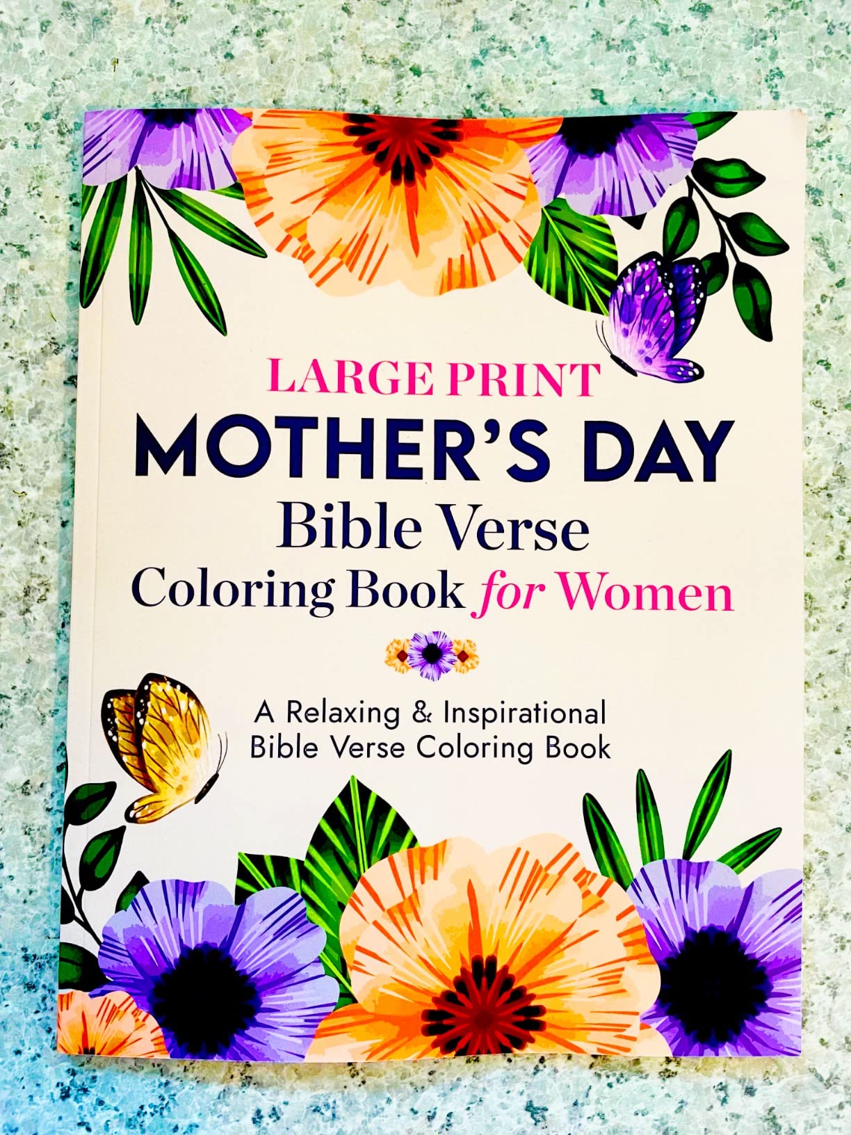 Amazon.com: Large Print Mother's Day Bible Verse Coloring Book for ...