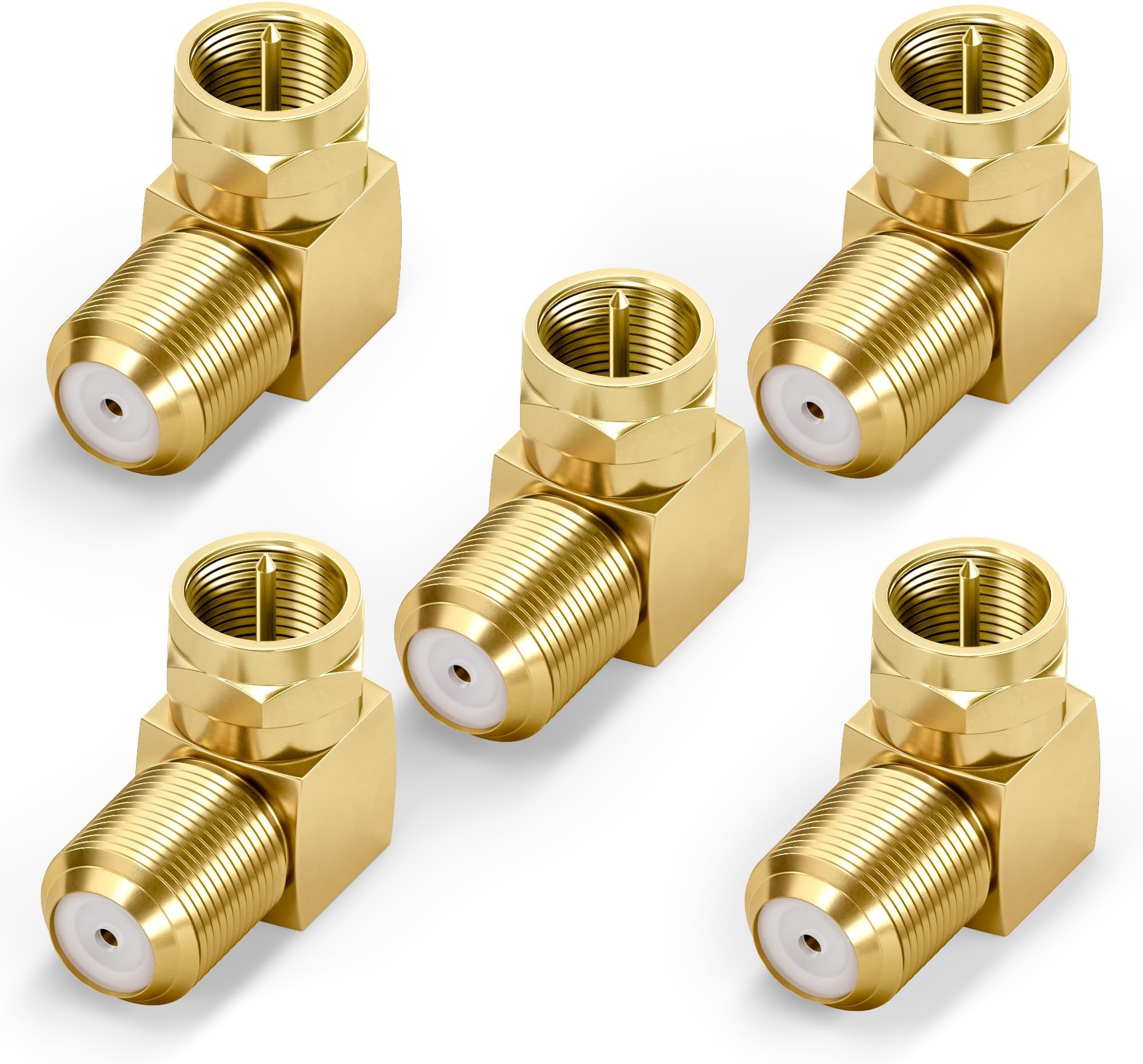 Amazon.com: BlueRigger 90 Degree Coaxial Cable Connector (5 Pack, RG6 ...