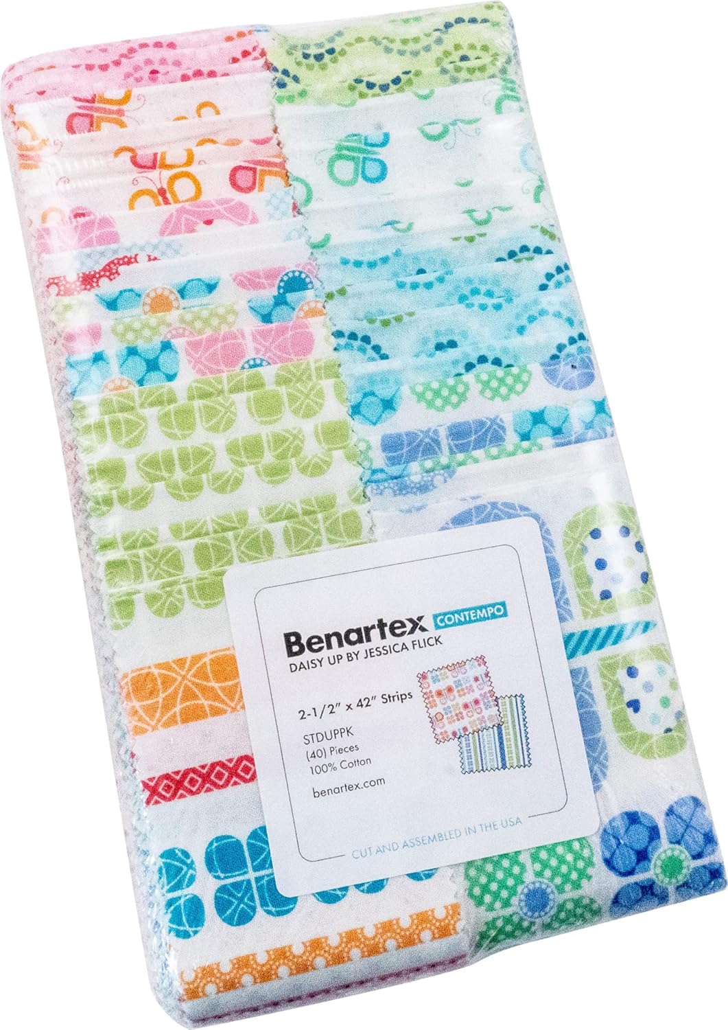 Amazon.com: Benartex Fabrics Daisy Up Strip-pies Fabri Strips : Arts ...