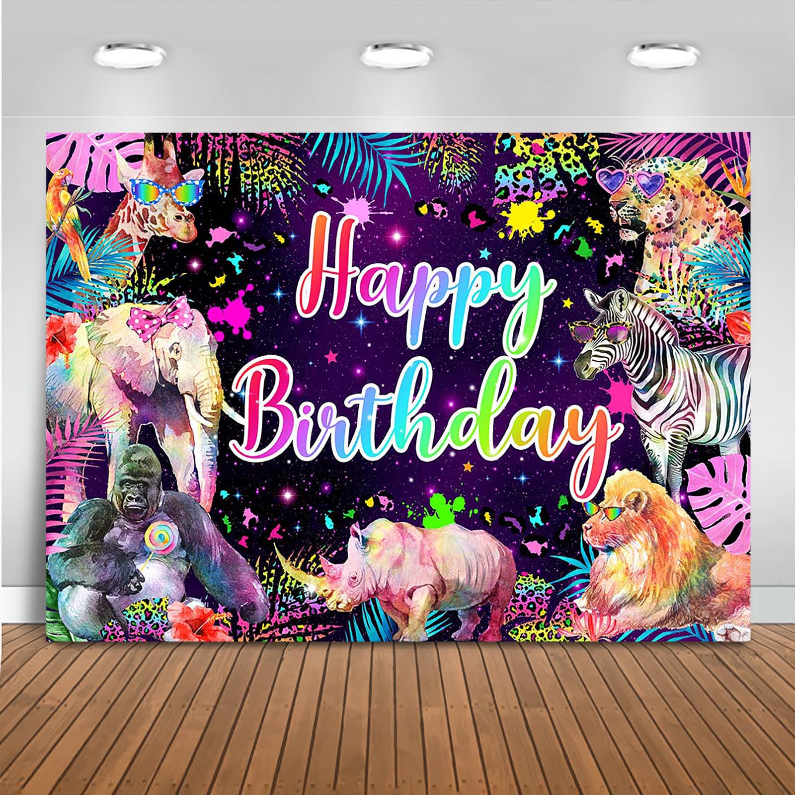 Neon Animal Print Decorations