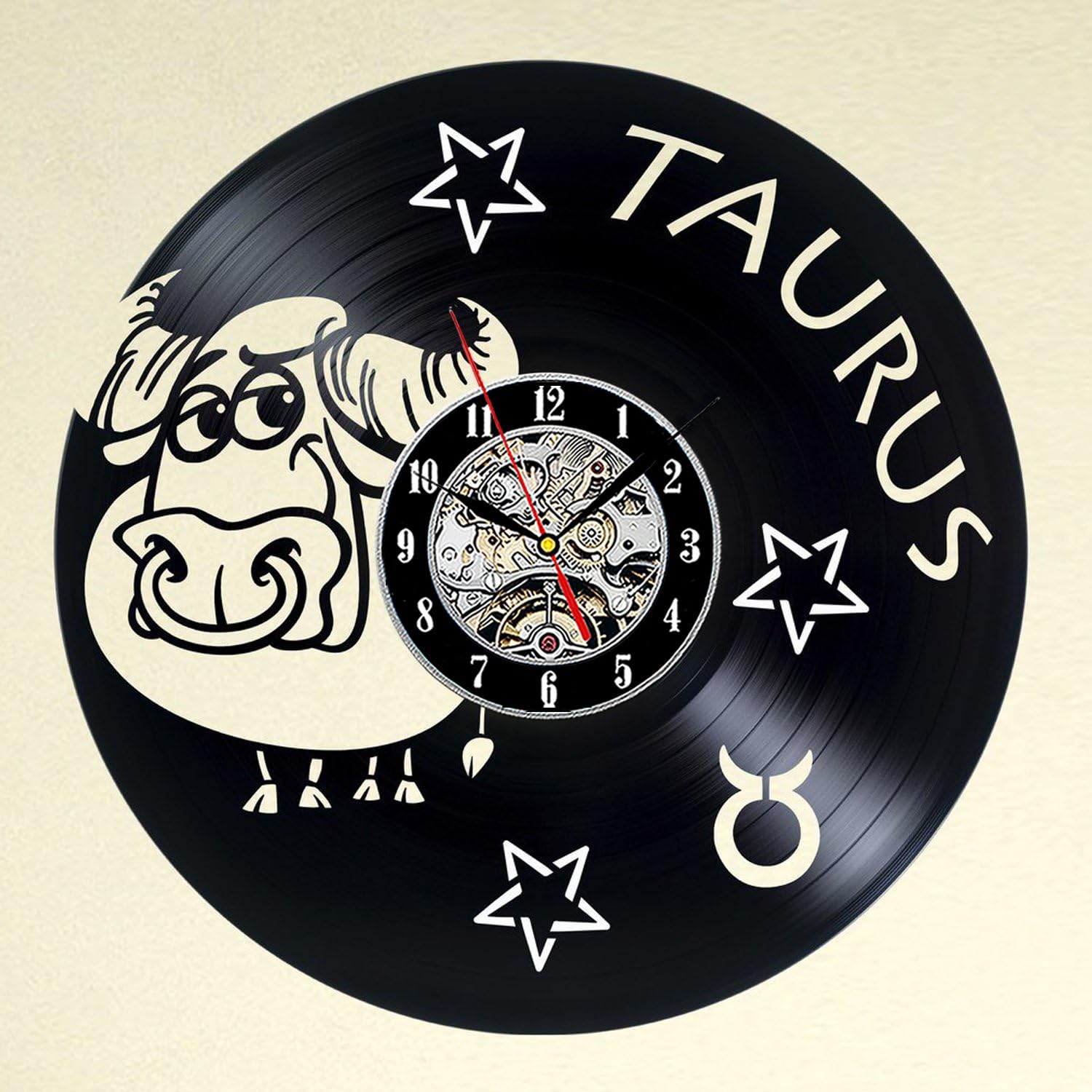 Amazon.com: Taurus Vinyl Wall Clock Fan Gift Children's Room Decor Idea ...