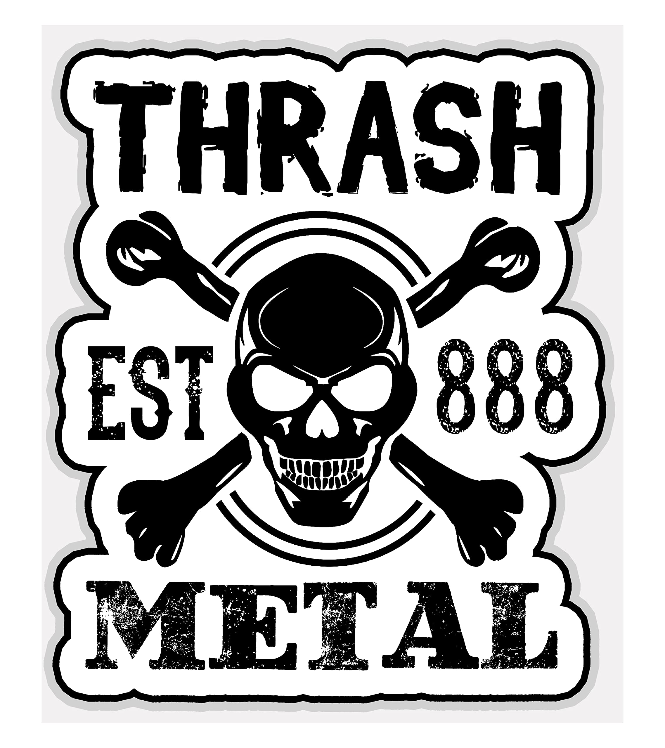 Amazon.com - Thrash Metal Vinyl Waterproof Sticker Decal Car Laptop ...