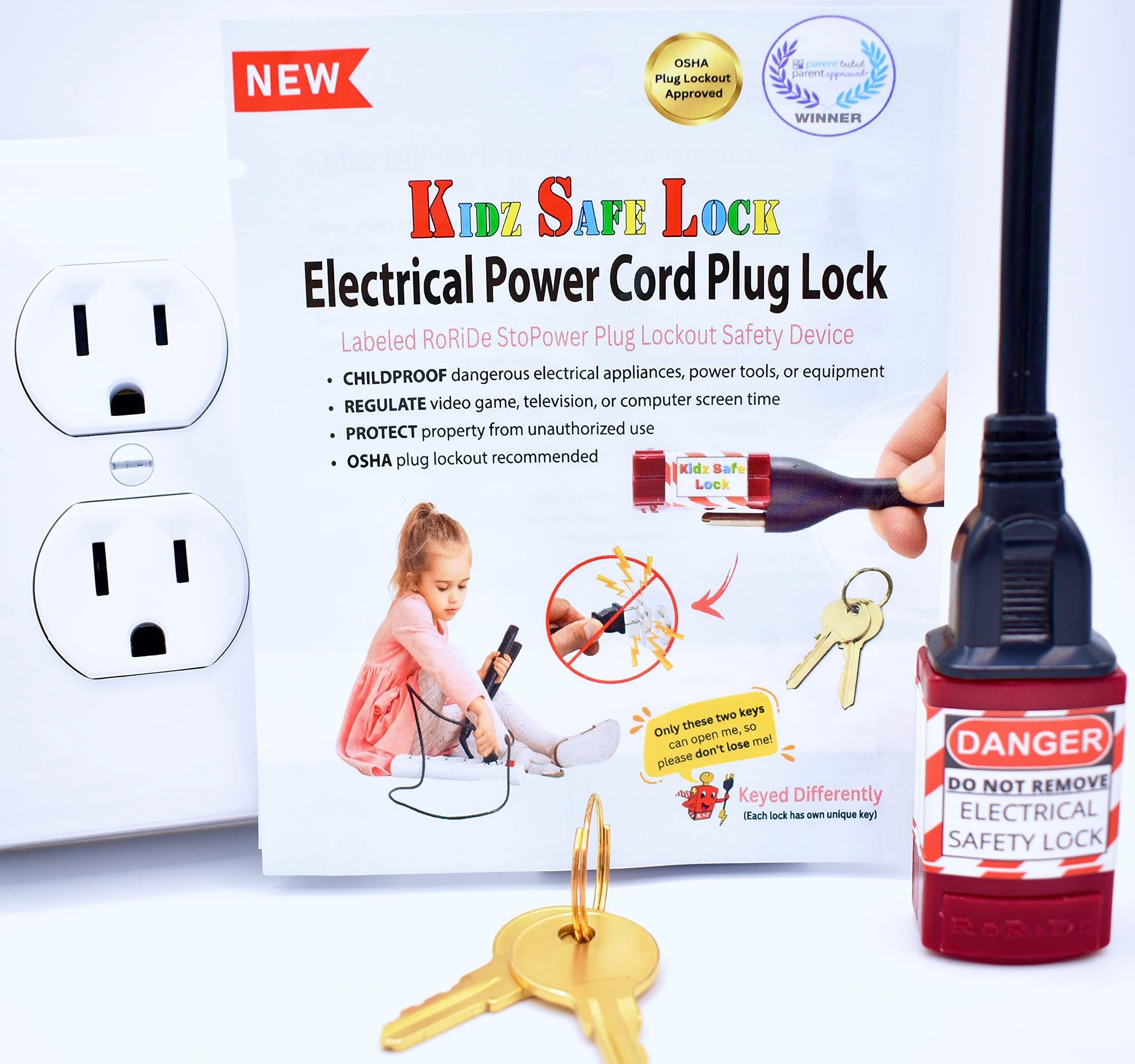 Amazon.com: Master Lock S2005 Lockout Tagout Electrical Prong Plug ...
