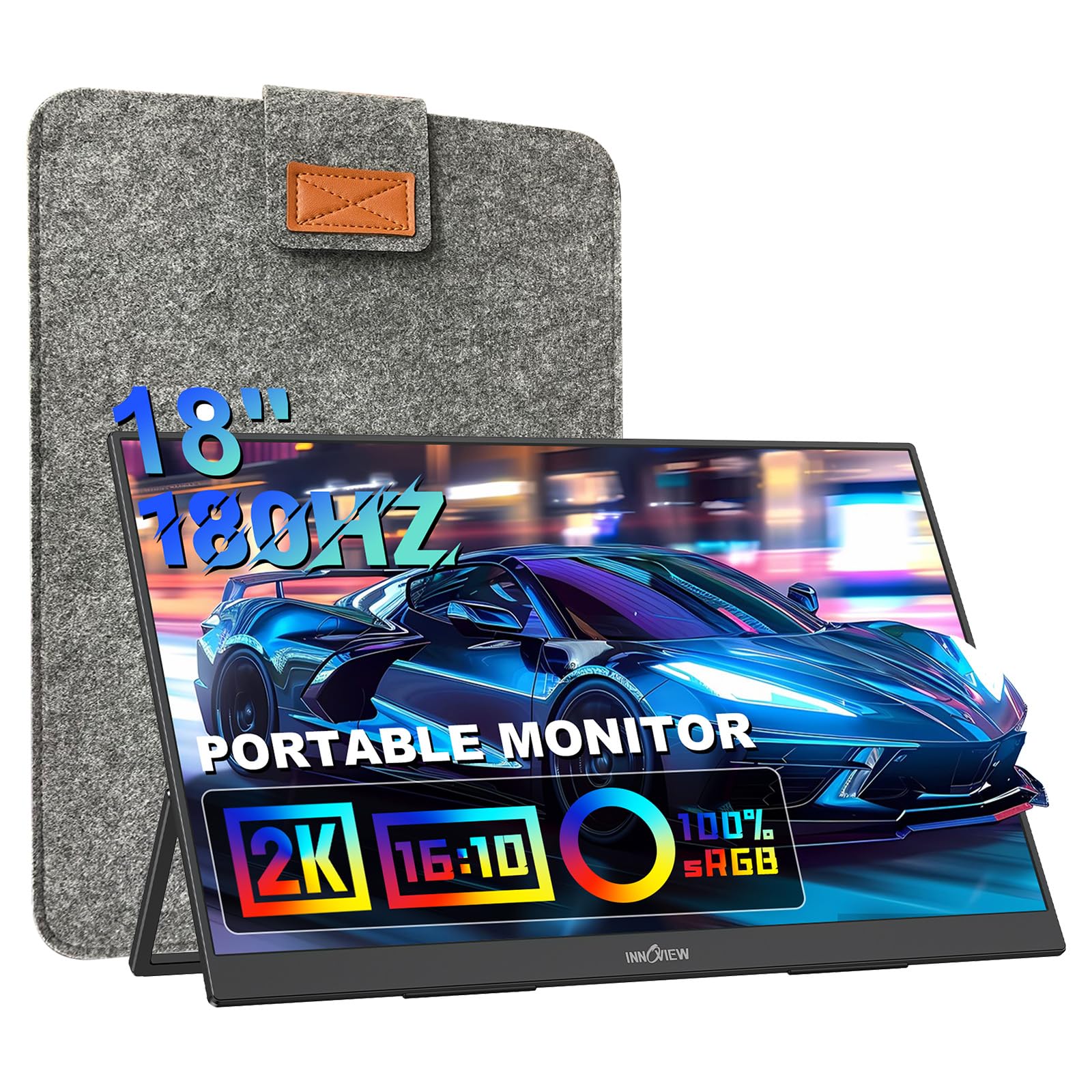 Amazon.com: InnoView 18'' 2K Travel Monitor with Protective Bag, 100% ...