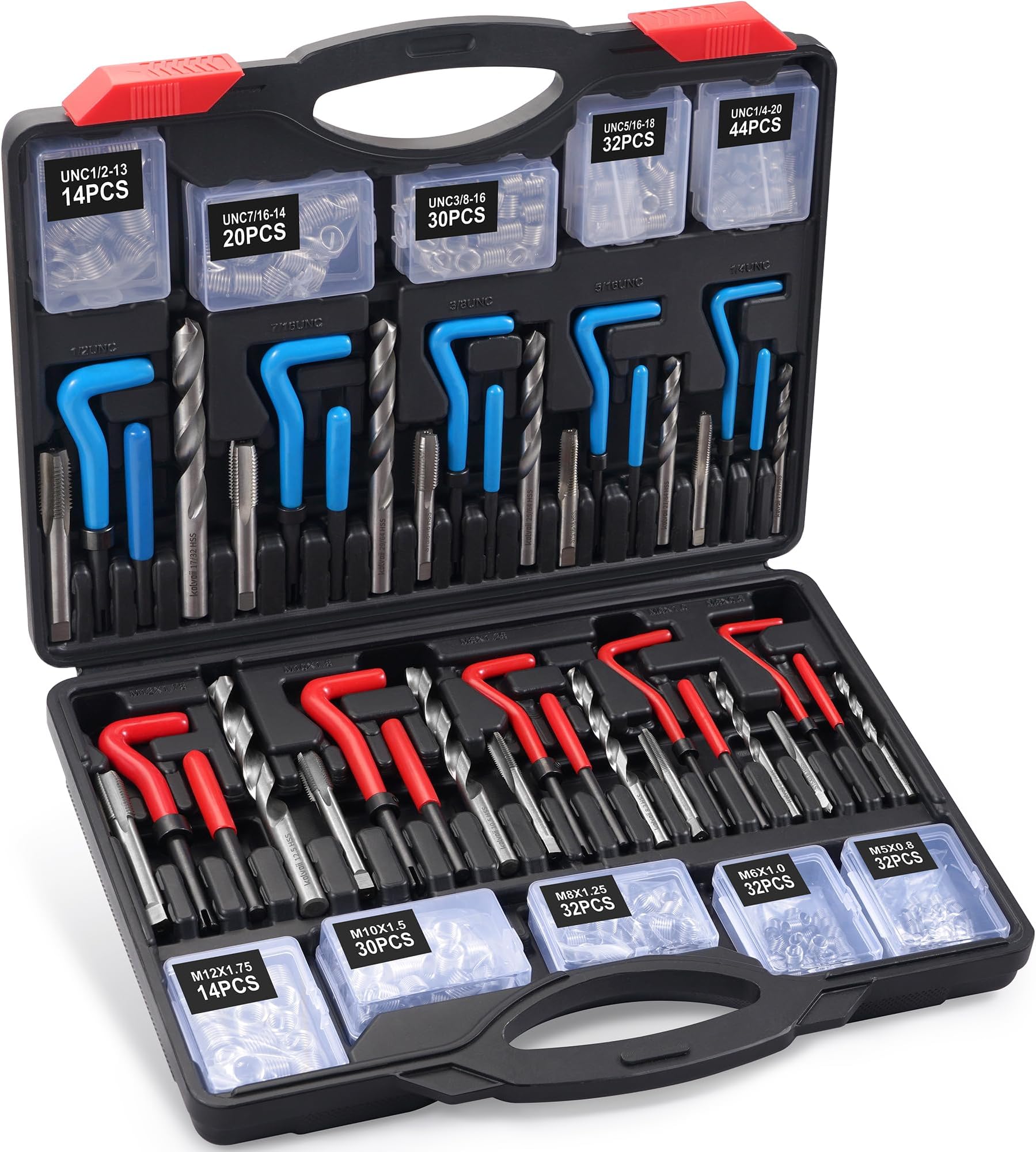 Amazon.com: Kolvoii Helicoil Thread Repair Kit 320-Piece Metric SAE ...