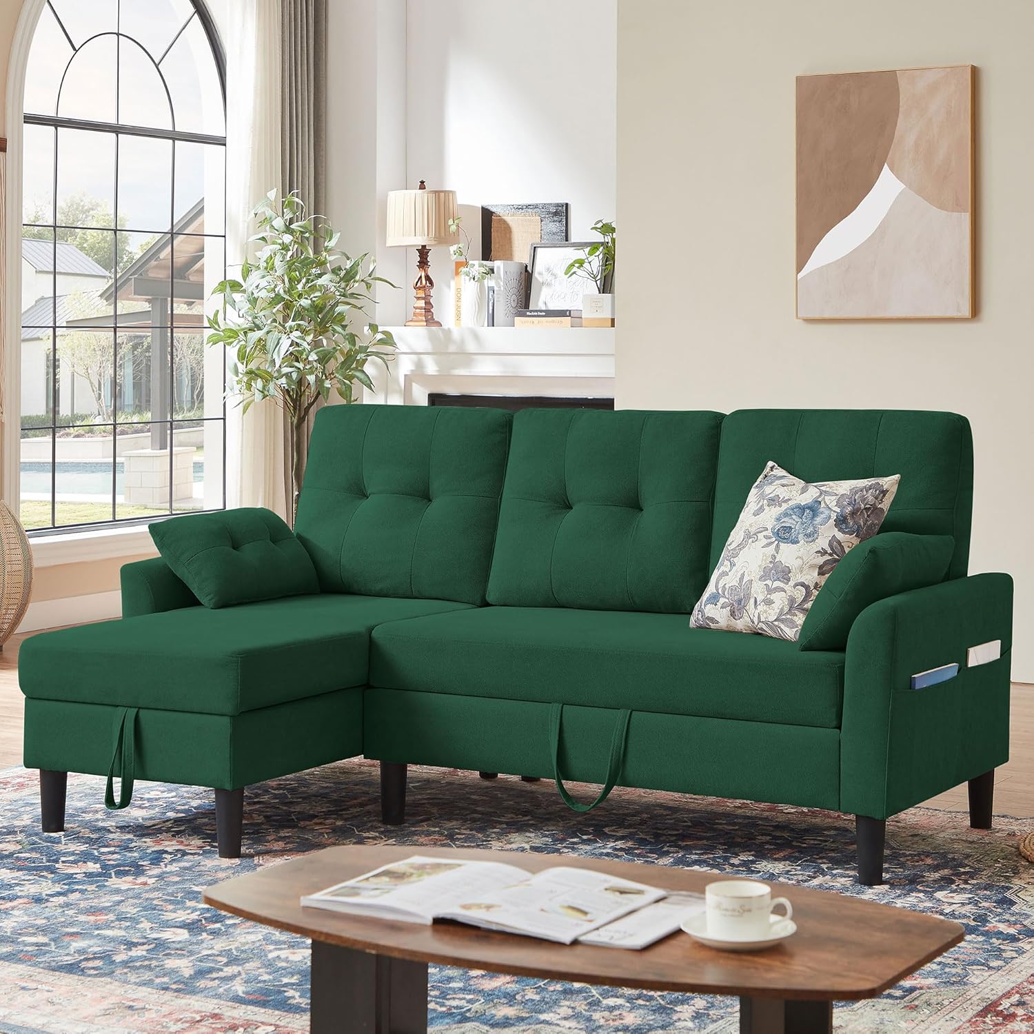 Amazon.com: Enobala Pull Out Couch, 2 in 1 Pull Out Sofa Bed with ...