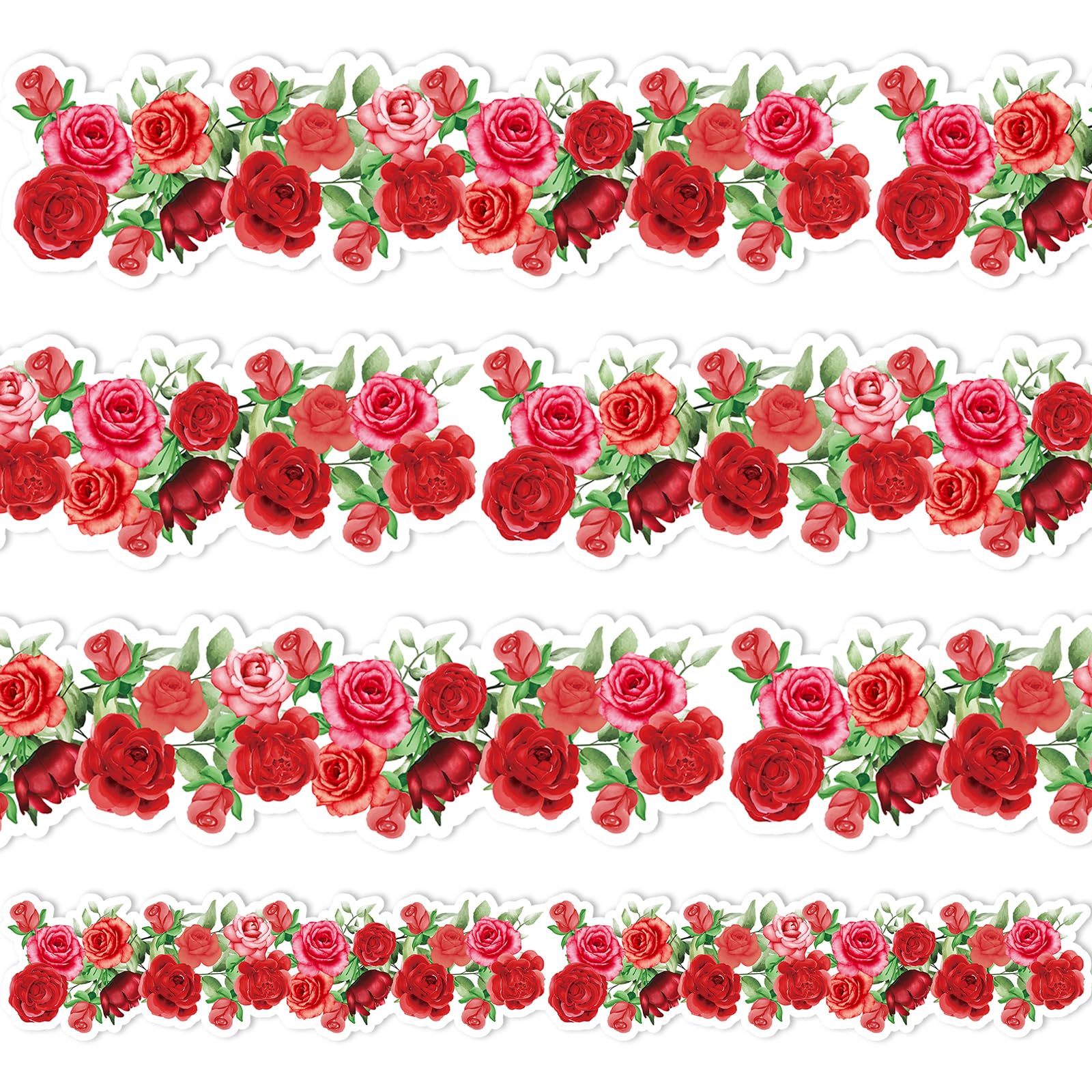 Rose Flowers Border Pink Rose Border Pattern Stock Photos, Images And