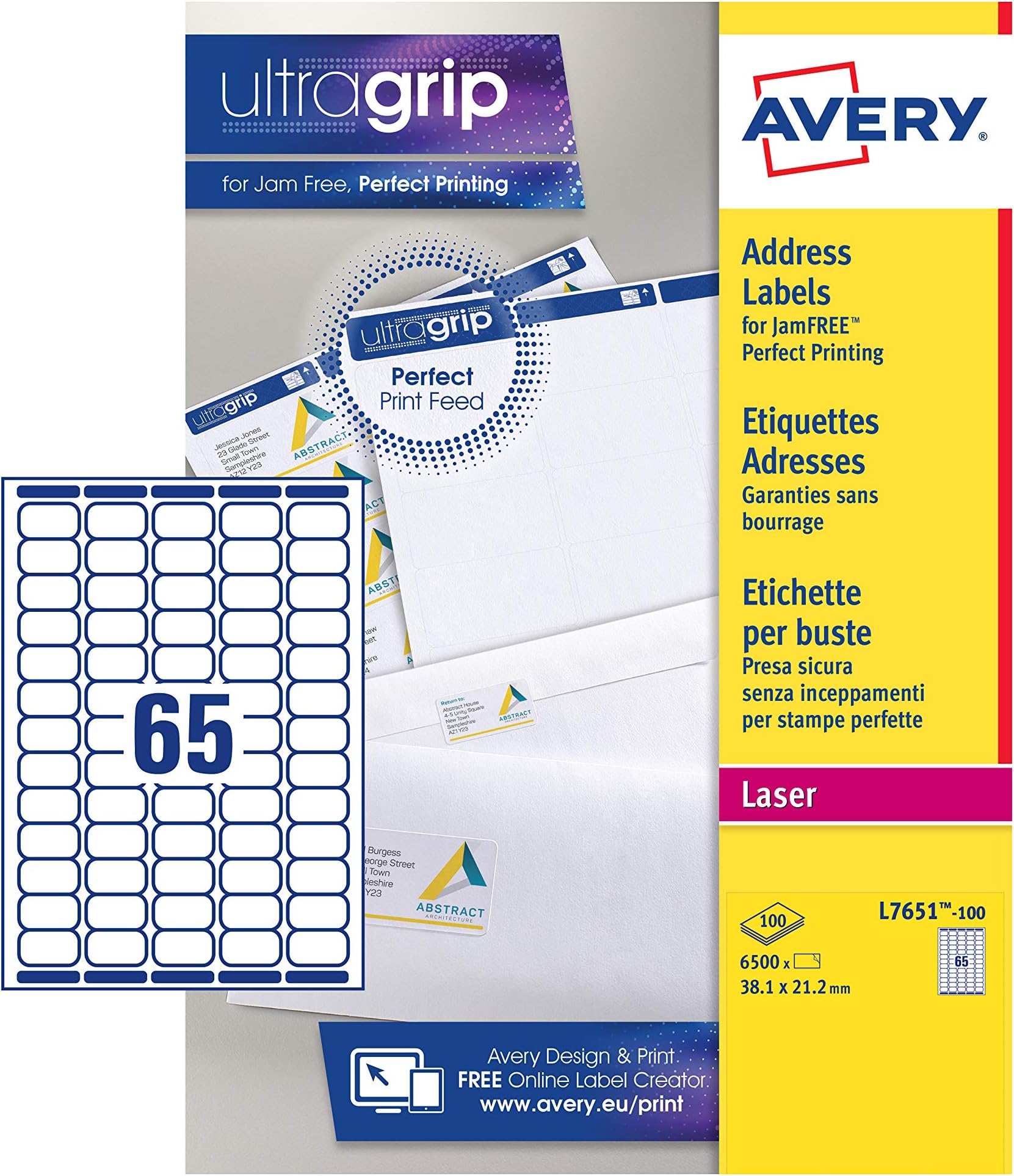 Avery Self Adhesive Mini Organising Return Address Labels, Laser ...