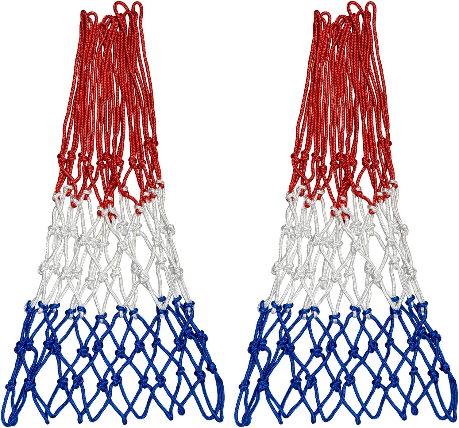 Sanung 2 Pack Heavy Basketball Net Rainproof Sunscreen, Red White Blue ...