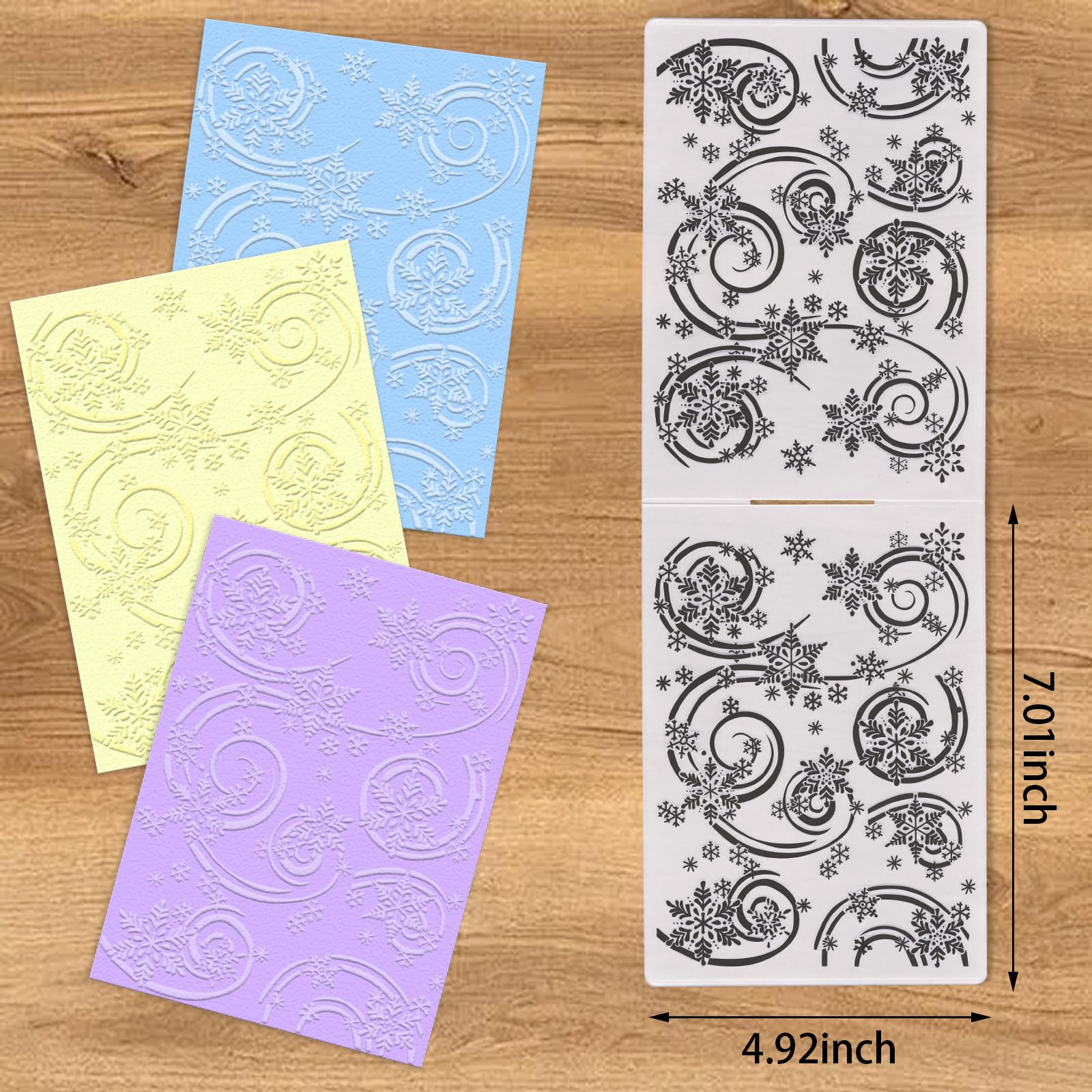 Snapklik.com : 3-D Textured Christmas Embossing Folder, Snowflake ...