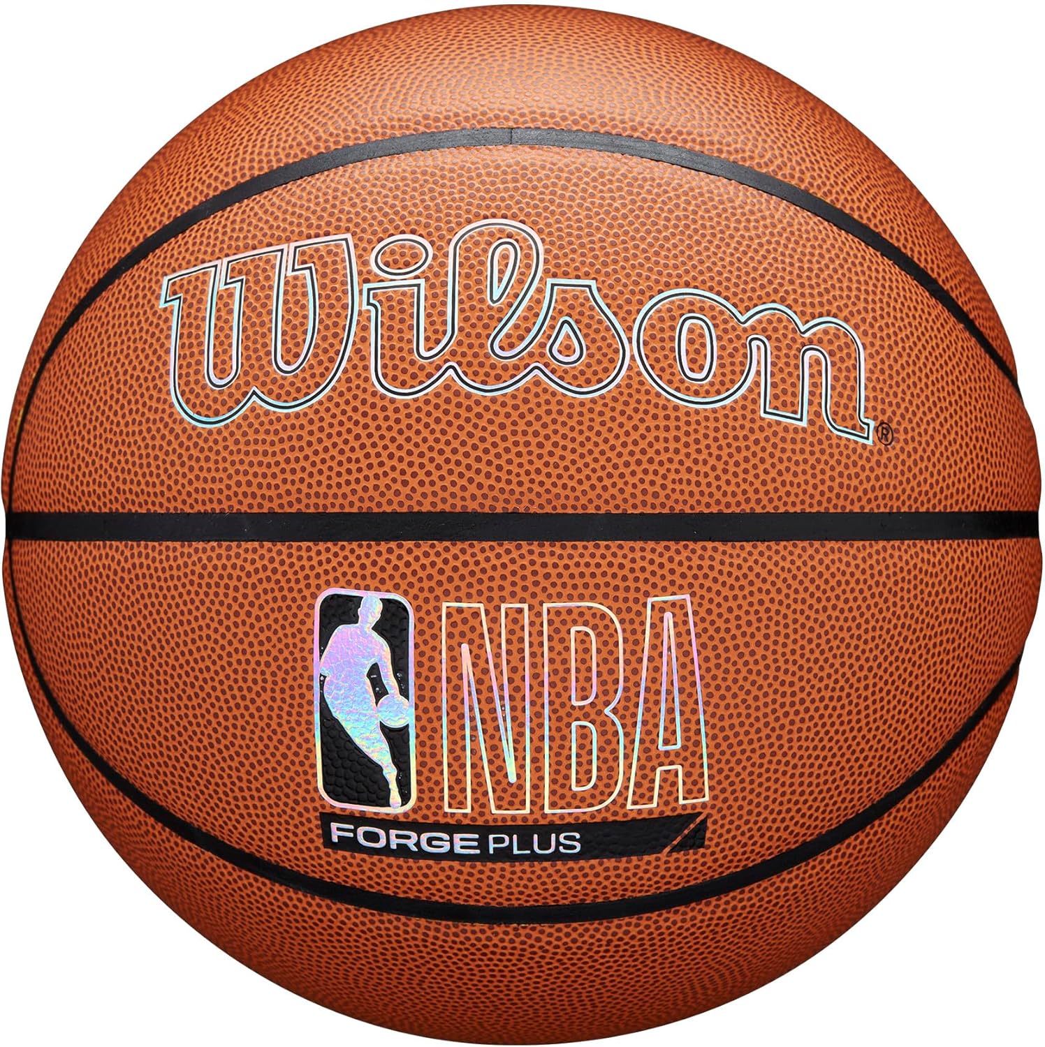 WILSON NBA Forge Plus Indoor/Outdoor Basketball - Brown, Size 7-29.5 ...