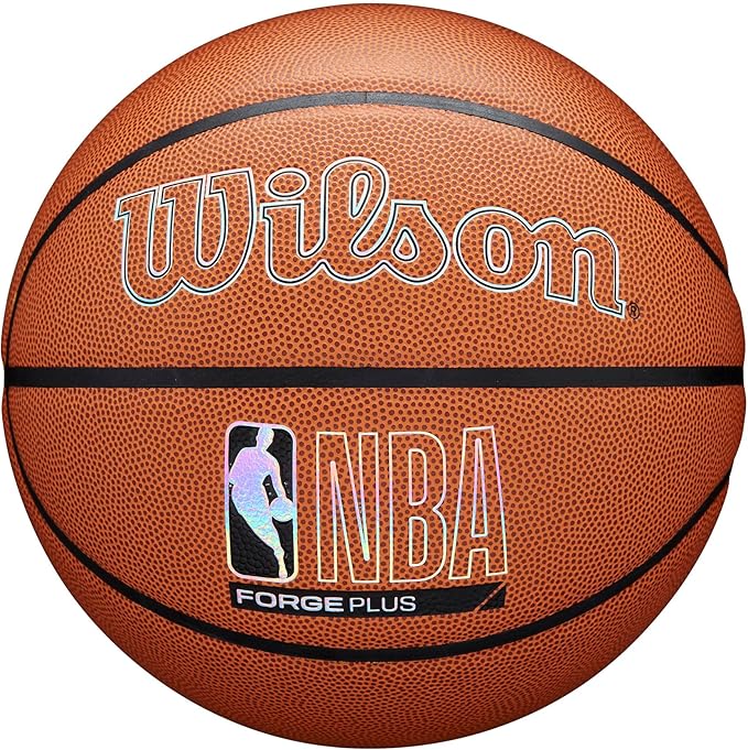 WILSON NBA Forge Plus Indoor/Outdoor Basketball - Brown, Size 7-29.5 ...