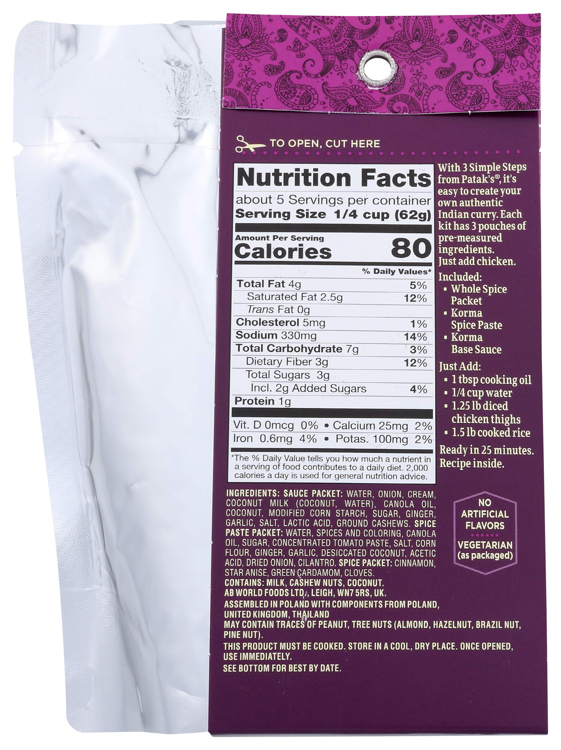 Snapklik.com : Pataks Korma Curry Sauce Kits 3-Step