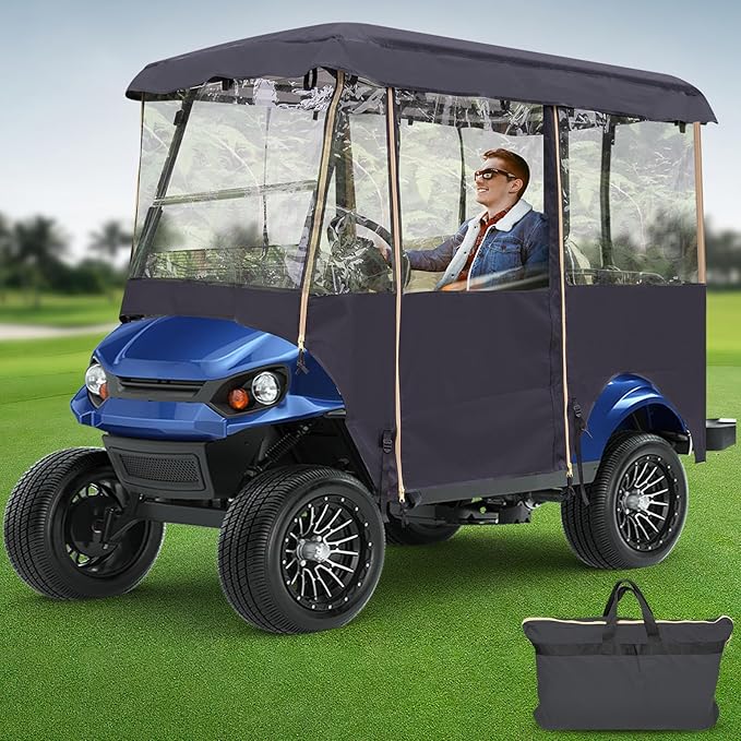 Amazon.com : LUPPLE Golf Cart Enclosure 4 Passenger Rain Winter Cover ...