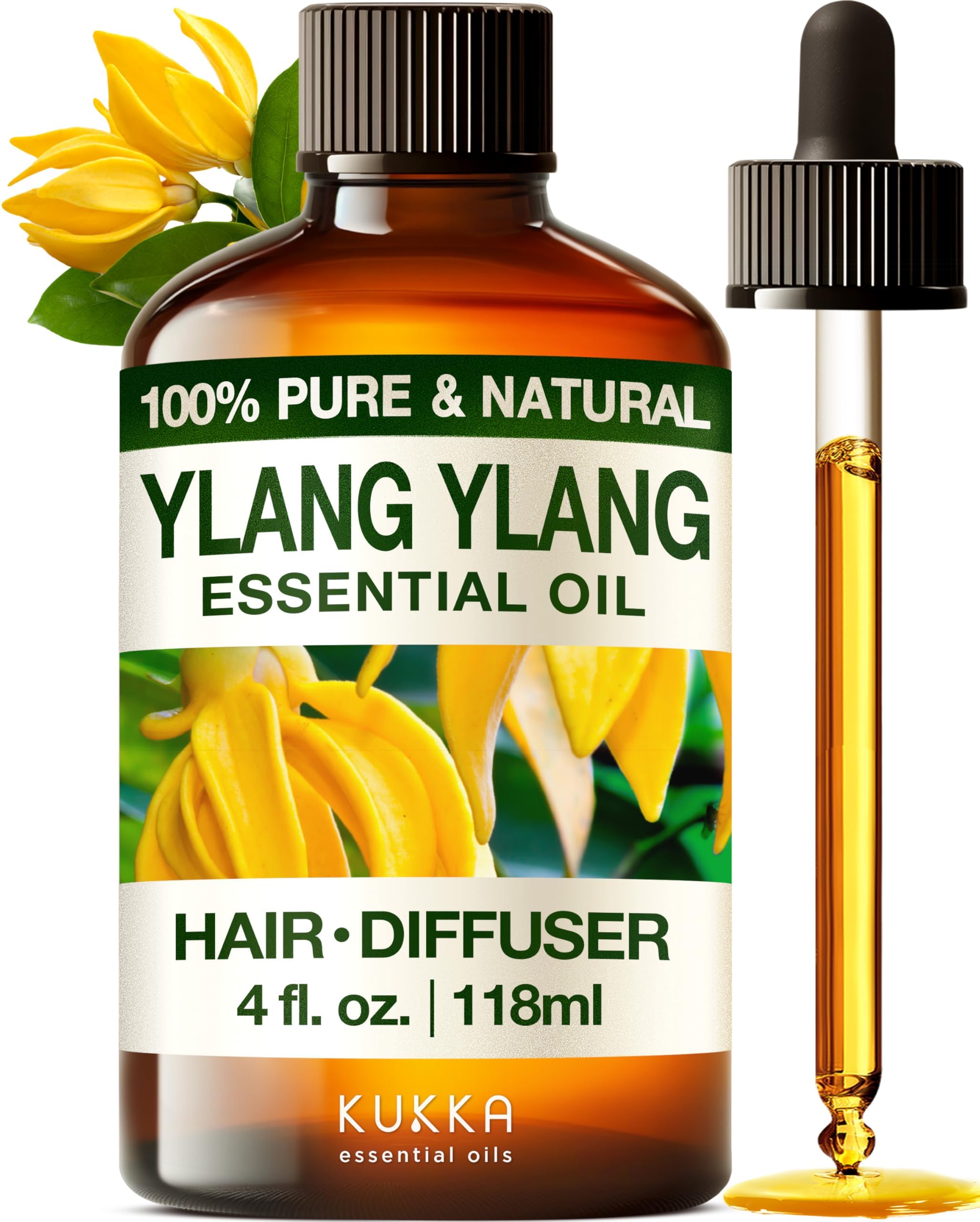 Amazon.com: Kukka Ylang-Ylang Essential Oil for Diffuser & Skin - 4 Fl ...