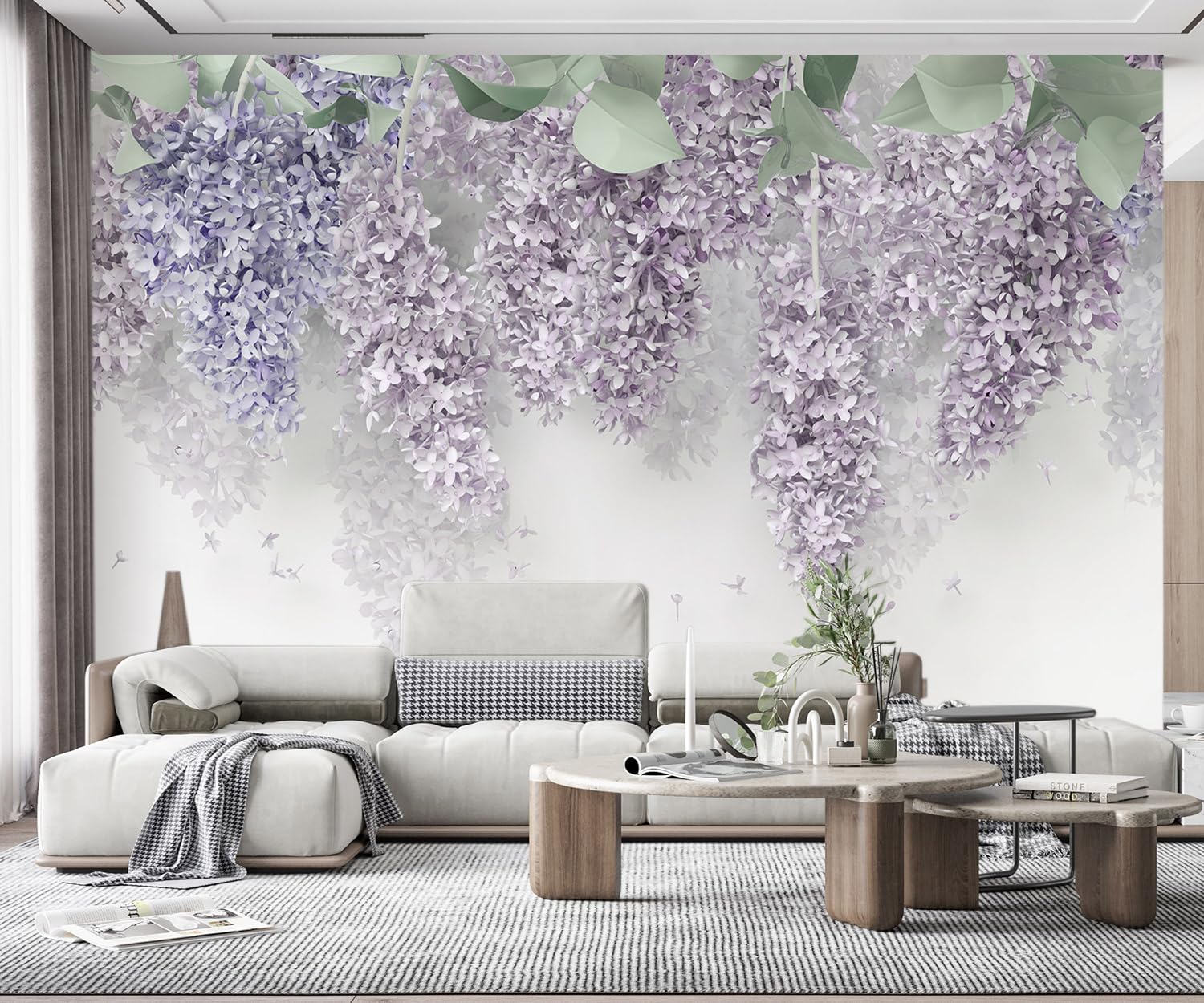 Living Room Murals Flower Wall Floral Wall Murals Removable