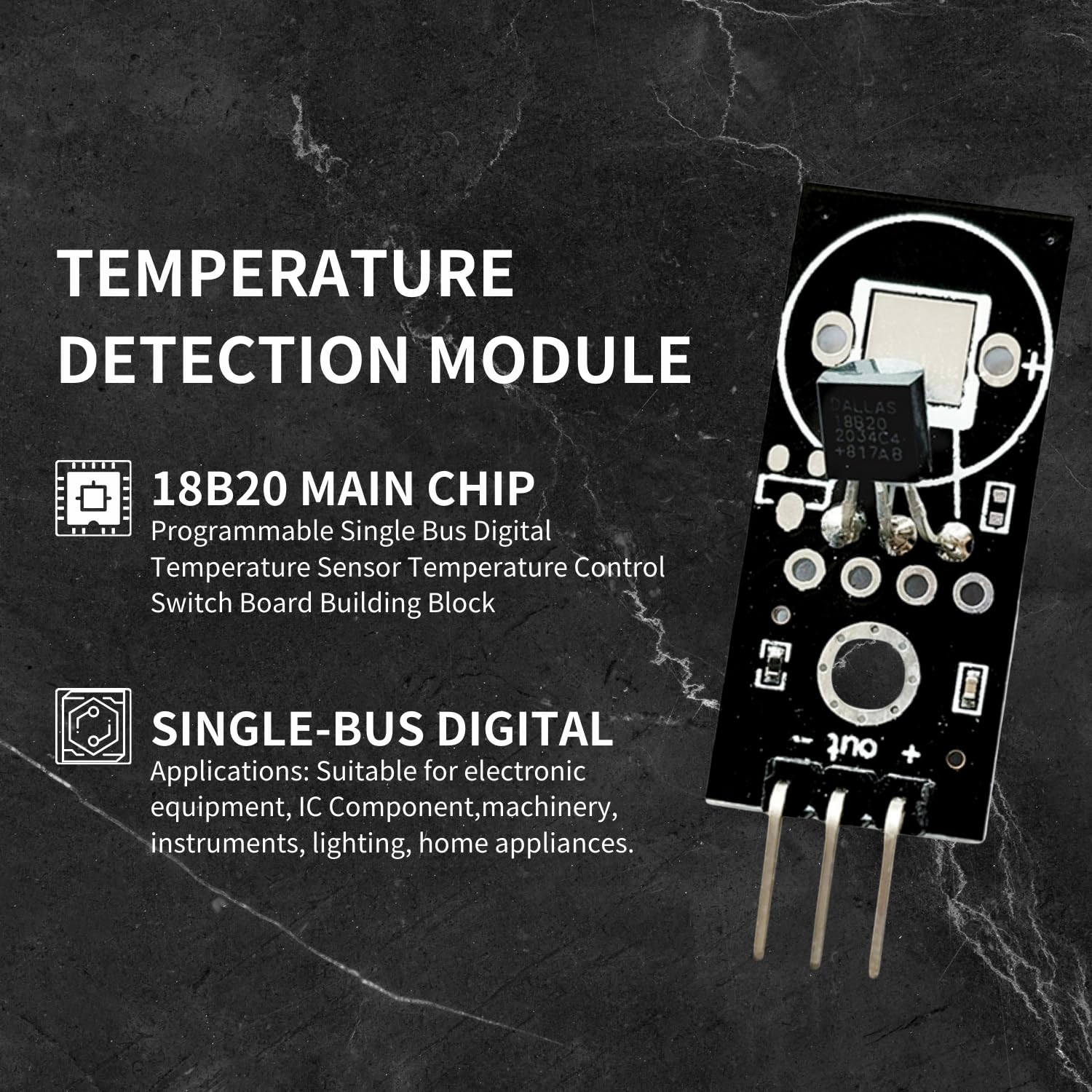 Snapklik.com : 2Pcs DS18B20 18B20 Temperature Sensor Module Stm32 ...