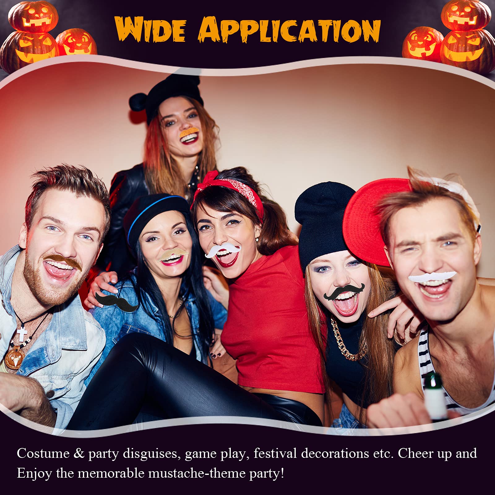 Snapklik.com : 48 Pieces Fake Mustaches, Self Adhesive Novelty ...