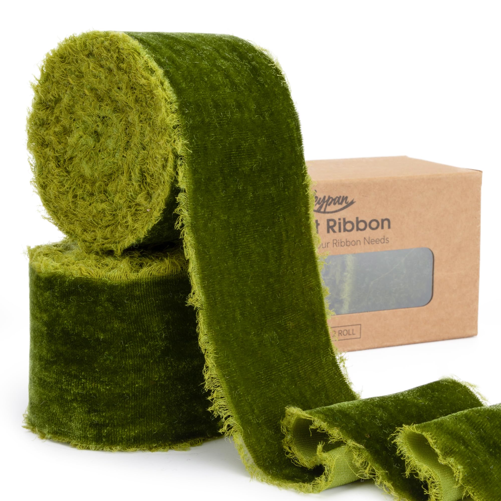 Amazon.com: Keypan Moss Green Velvet Ribbon 2-1/2 Inch x 6 Yd Handmade ...