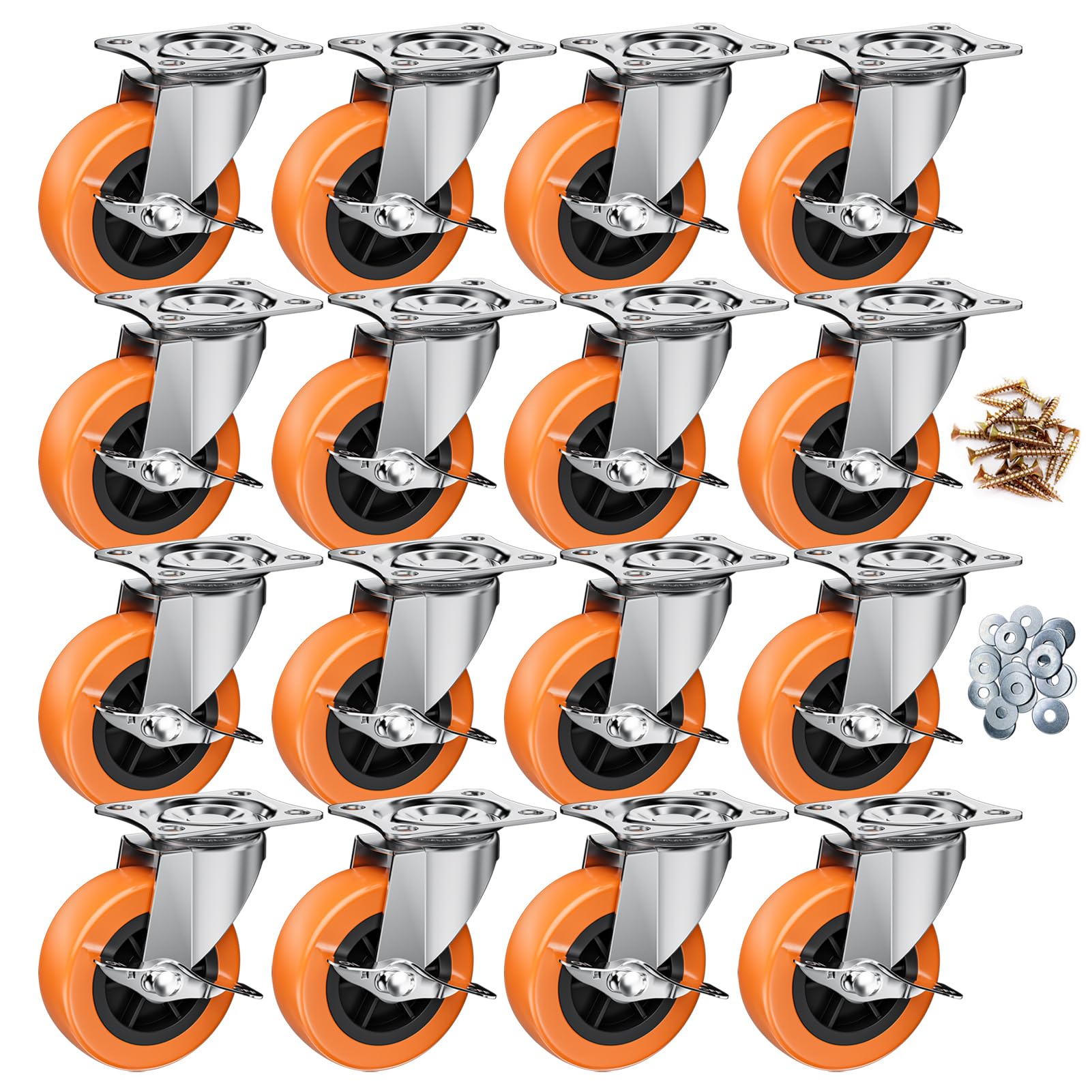 Snapklik.com : 2.5 Inch Casters, ASHGOOB Caster Wheels