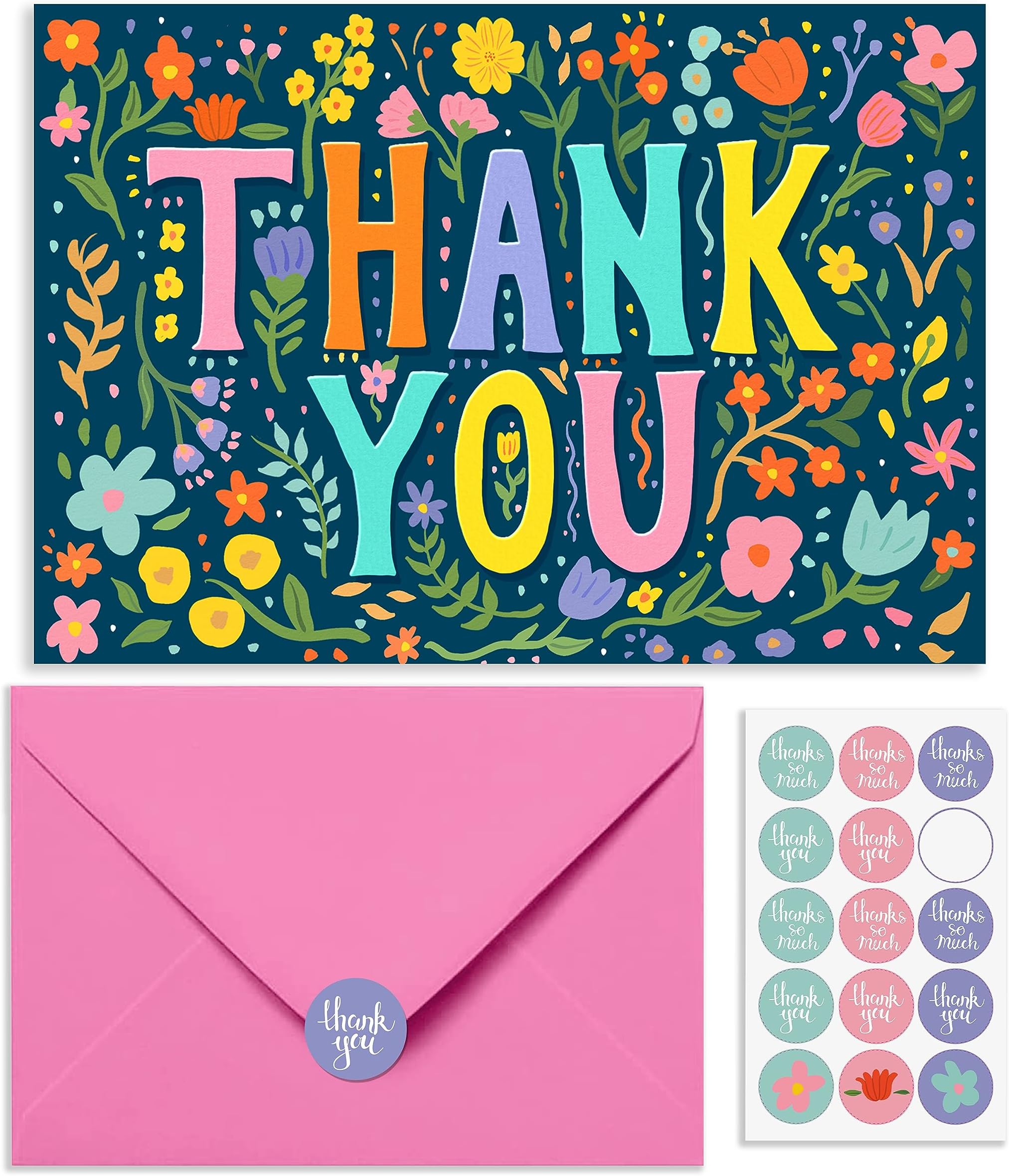 Amazon.com : CENTRAL 23 Thank You Cards Wedding Birthday Party ...
