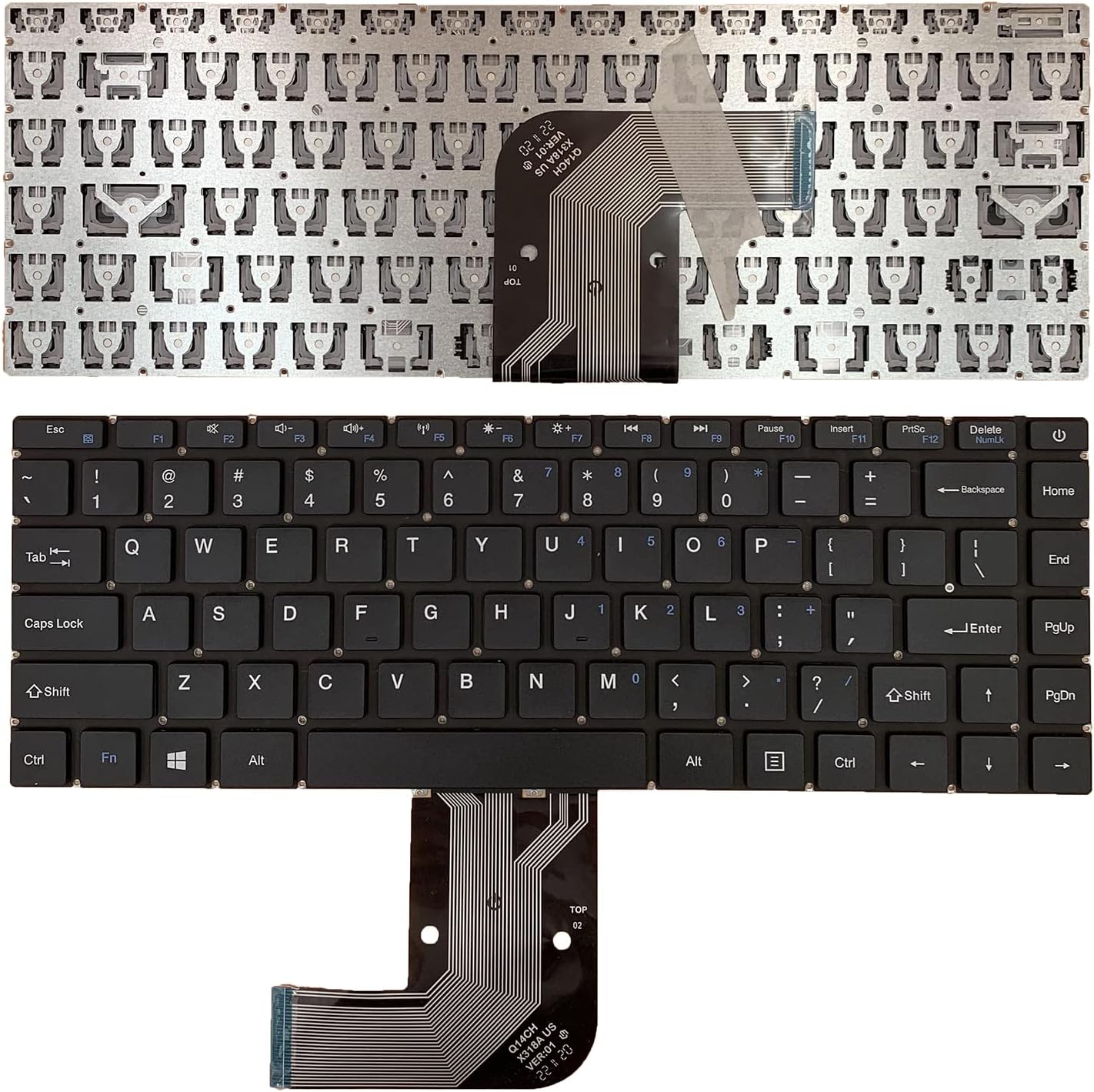 Amazon.com: Tiugochr Laptop Replacement US Layout Keyboard for Gateway GWTN133-1 GWTN141-1 ...