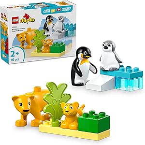 LEGO DUPLO Wild Animal Families: Penguins & Lions Playset, Kids' Toy ...