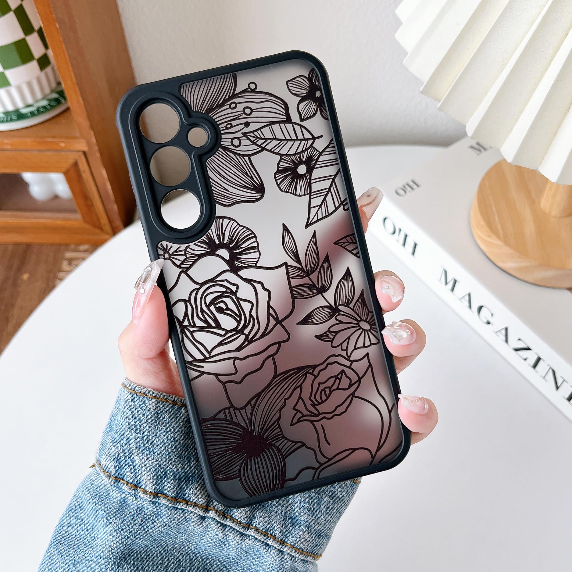 XIZYO for Samsung Galaxy S23 FE Case, Floral Samsung S23 FE Case Cute ...