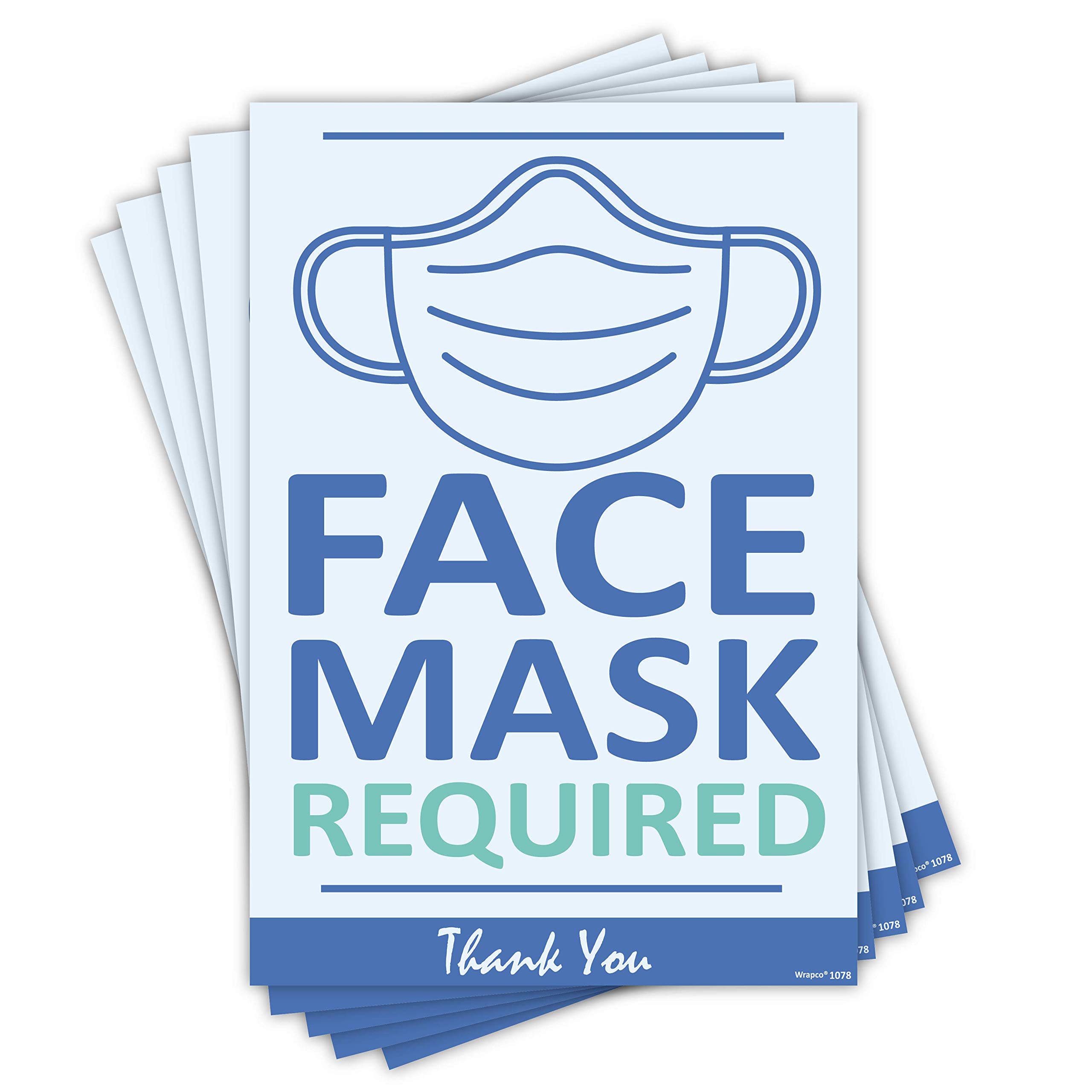 5 Pack Face Mask Required Sign No Mask No Entry | Desertcart KUWAIT