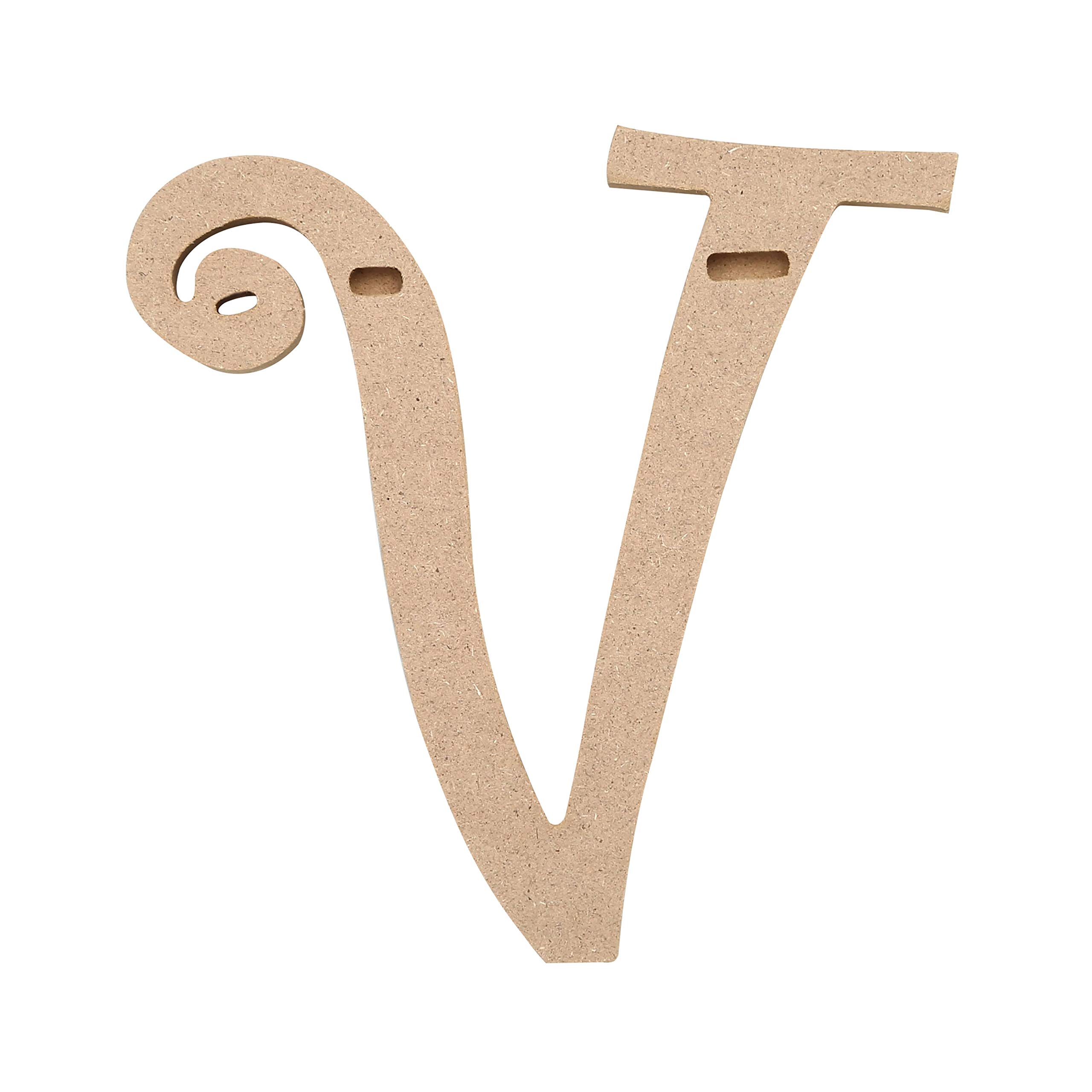 Snapklik.com : JoePauls Crafts Curly Wooden Letters - 6" - V - Premium ...