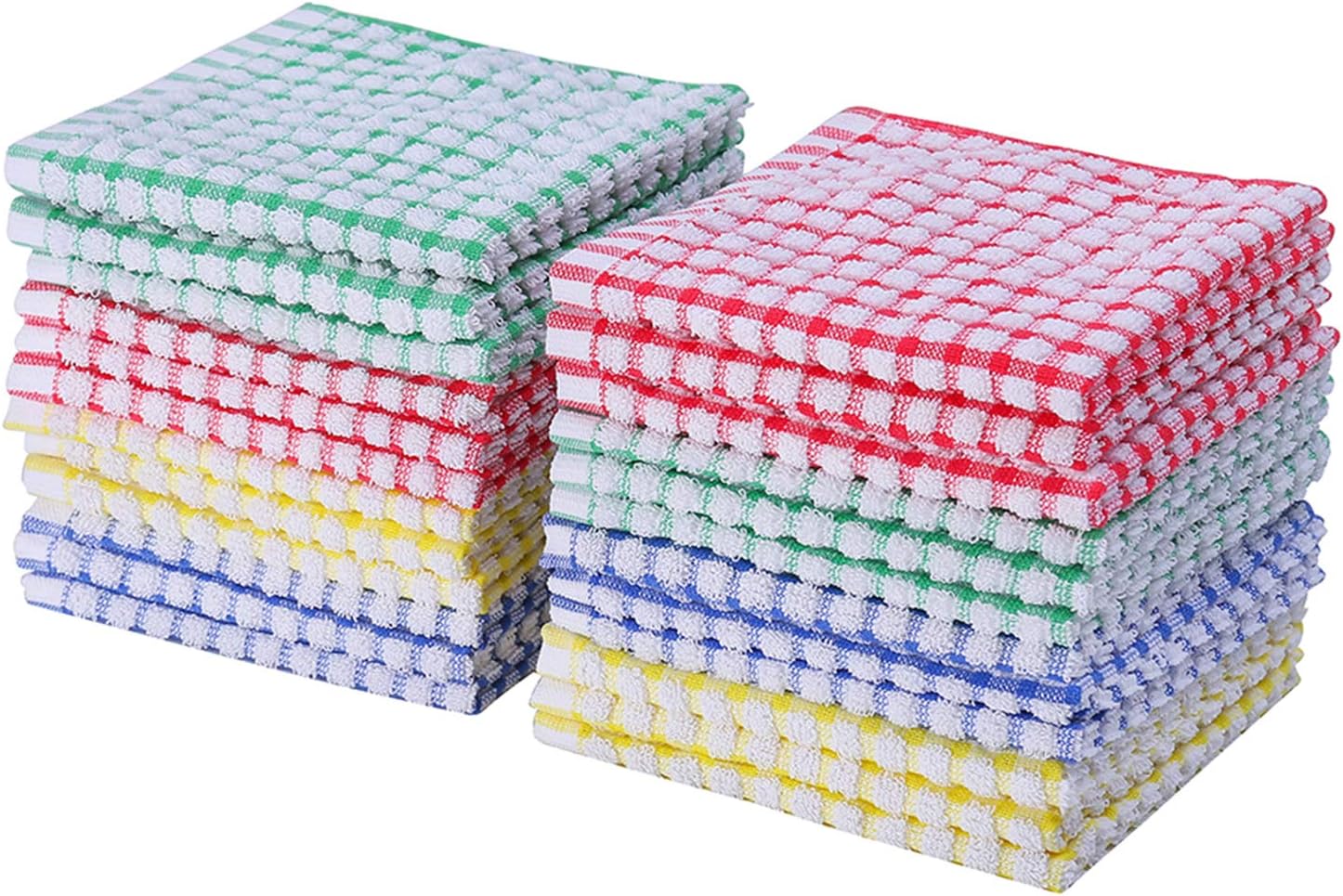 Kitchen Dish Cloths Wash Cloth Sets 24pcs Square Scrubbing Dishcloth ...