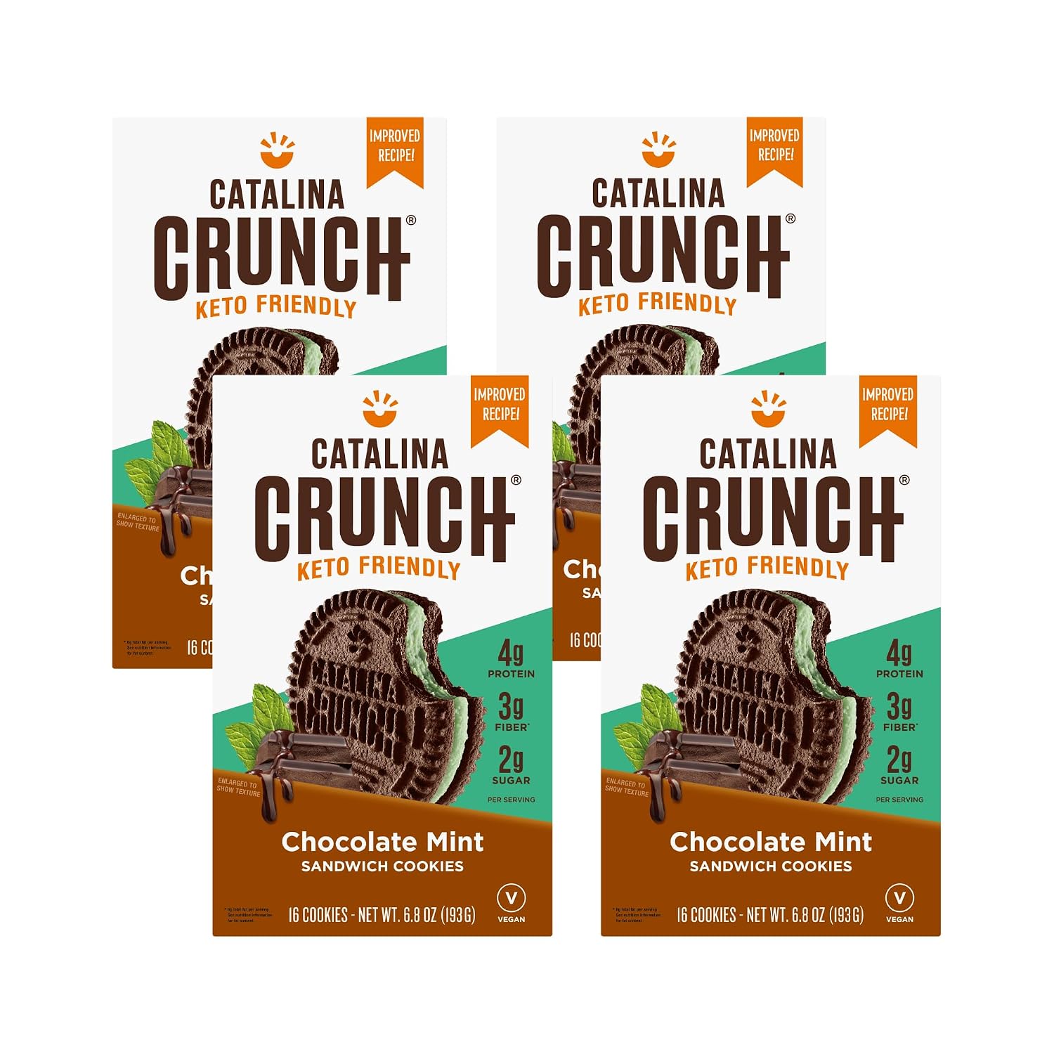 Amazon.com: Catalina Crunch Keto Cookies Chocolate Mint Flavor - Low ...