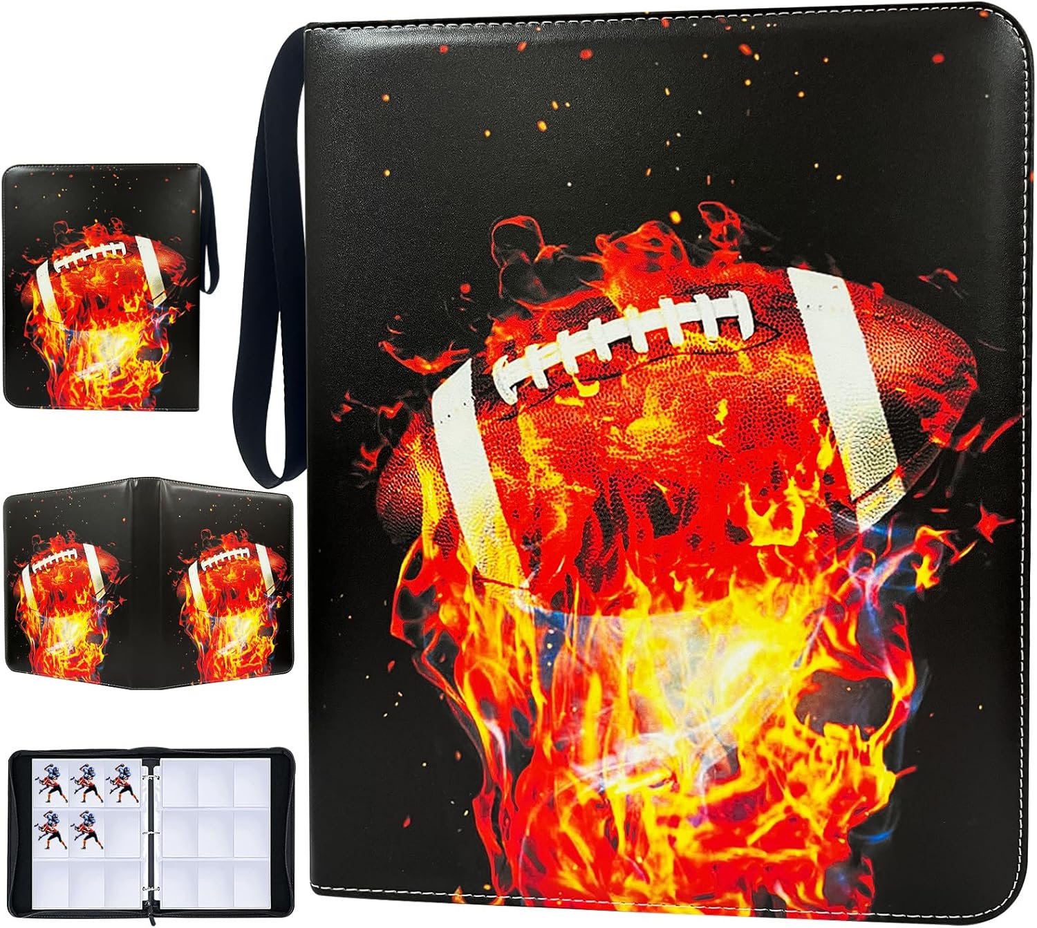 Amazon.com: Football Card Binder with Sleeves 900 Pockets, Collectible ...