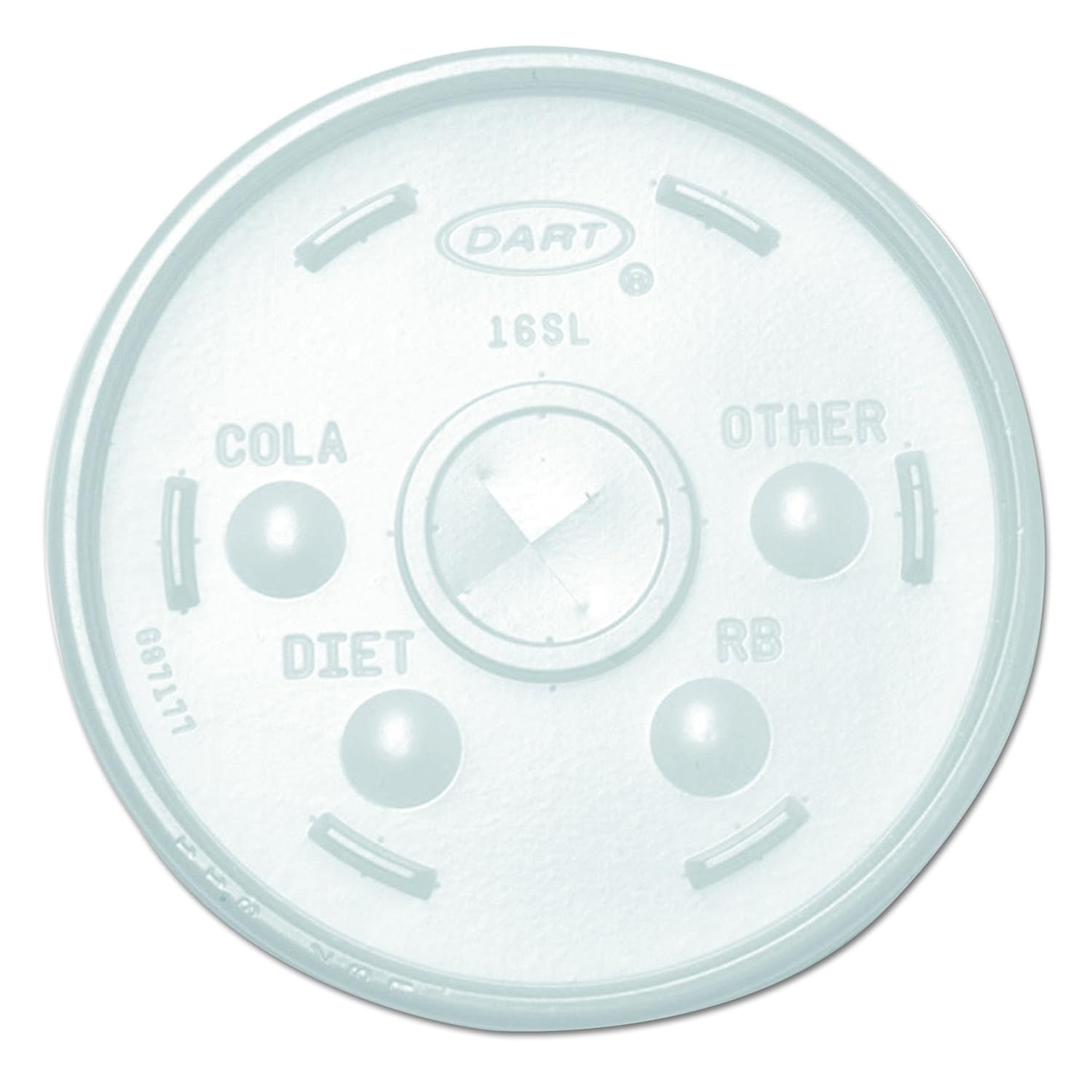 Amazon.com: Dart Translucent Straw-Slotted Plastic Lid for Dart 16 ...