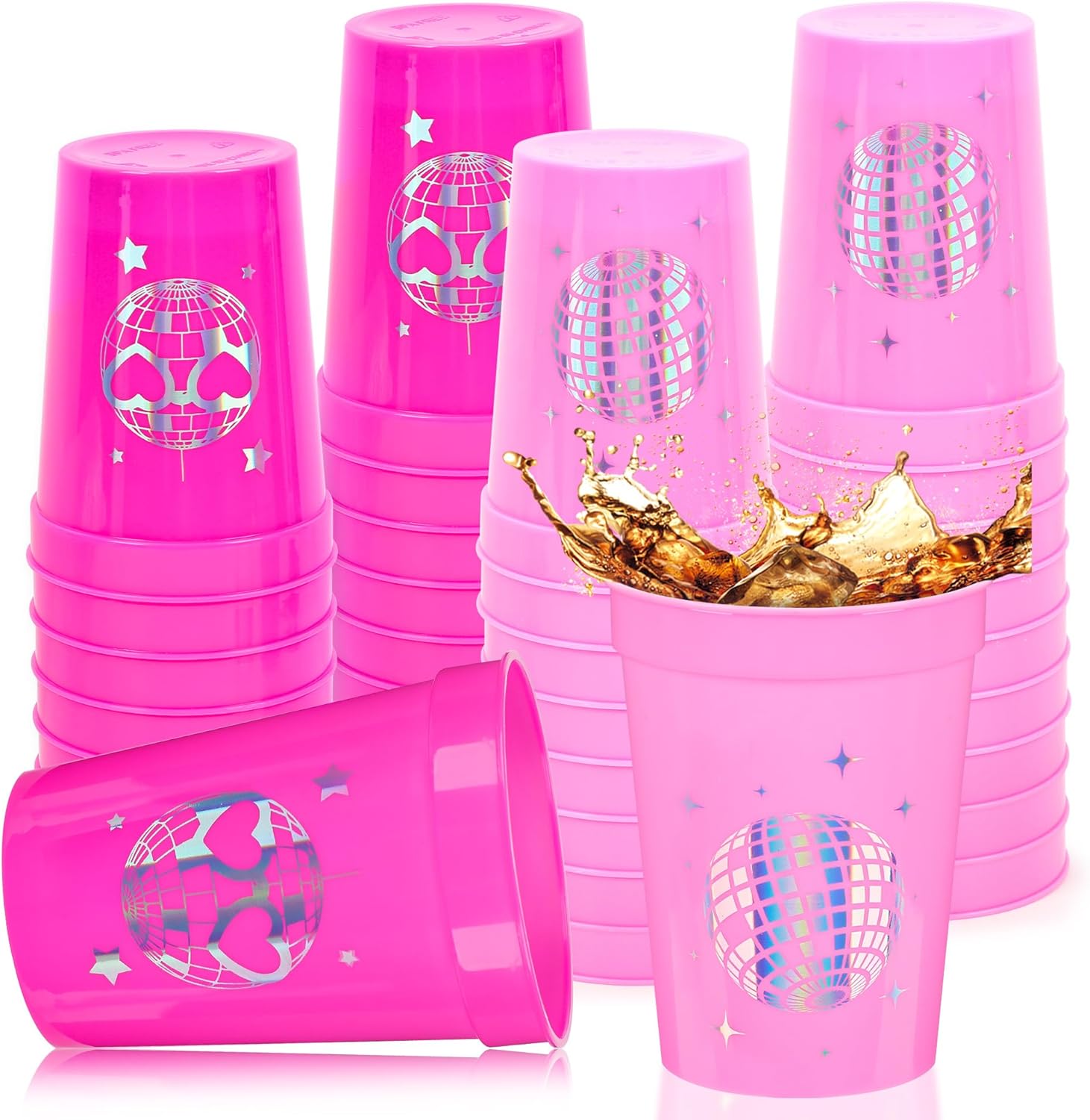 Amazon.com: Pink Bachelorette Party Cups - 36PCS Disposable Plastic ...