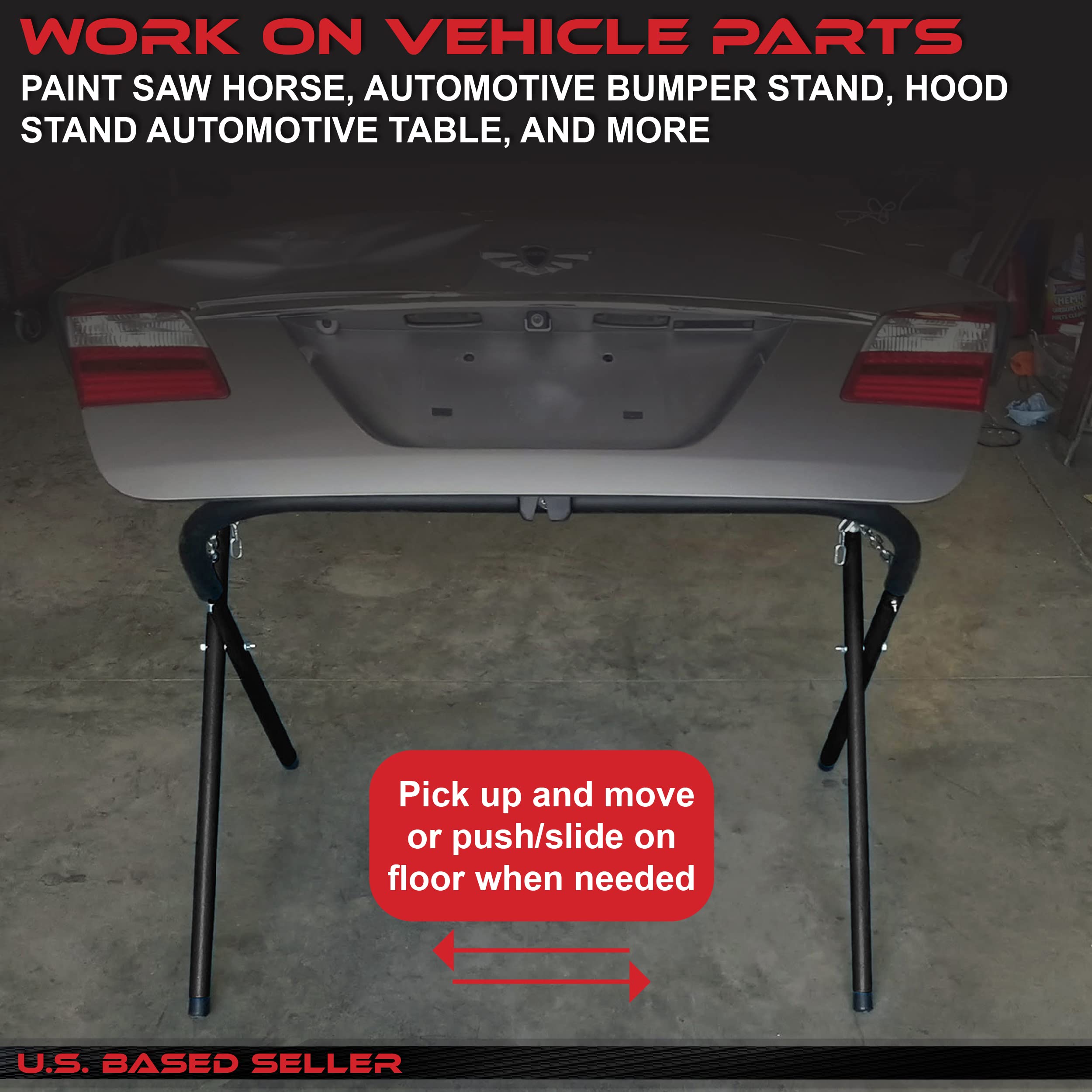 Snapklik.com : Folding Work Stand 2pk - 2000lb Total Capacity Portable ...