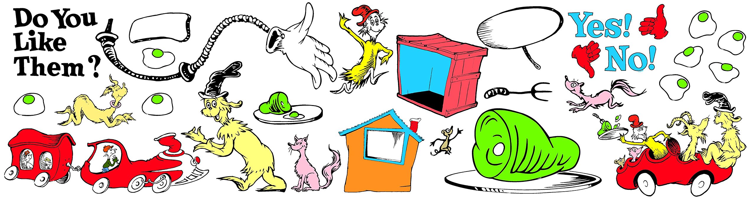 Buy Paper Magic Eureka Dr. Seuss Green Eggs and Ham Bulletin Board Sets ...