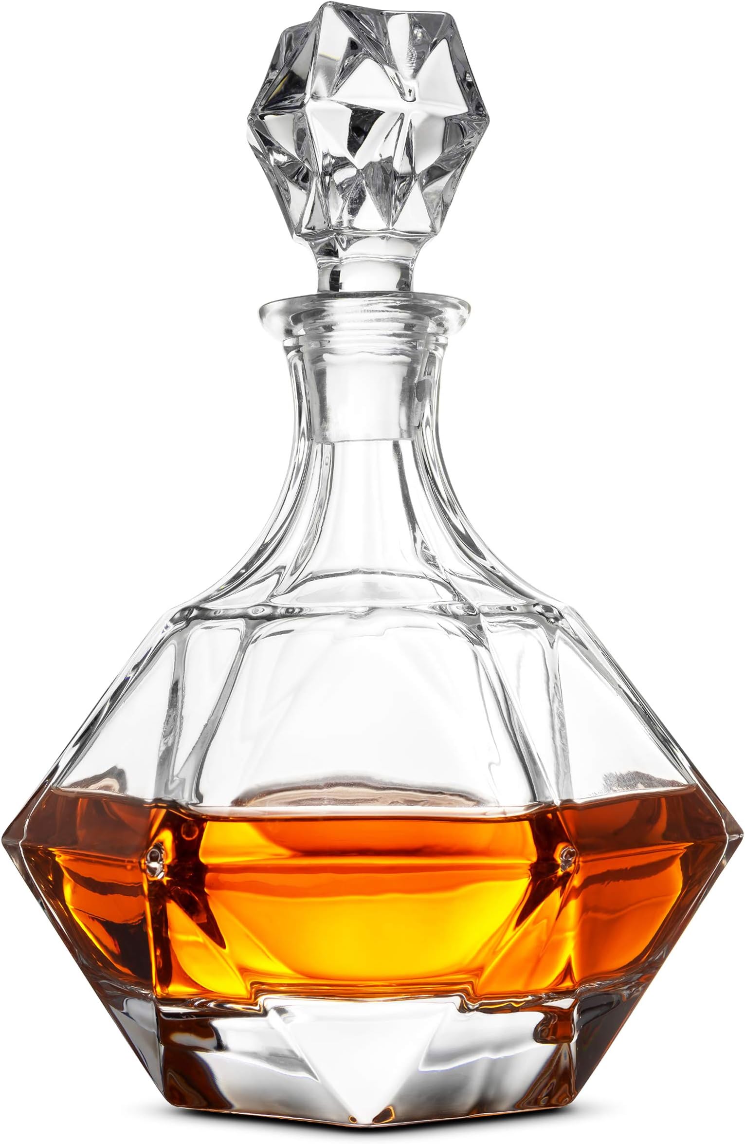 Amazon.com | FineDine European Style Glass Whiskey Decanter & Liquor ...